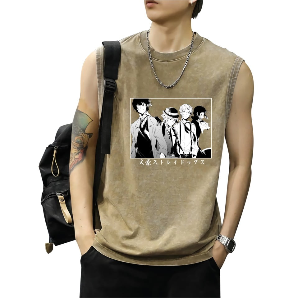 Leveorch Dazai Osamu Washed Tank Top Edogawa Rampo Nakajima Atsushi ...