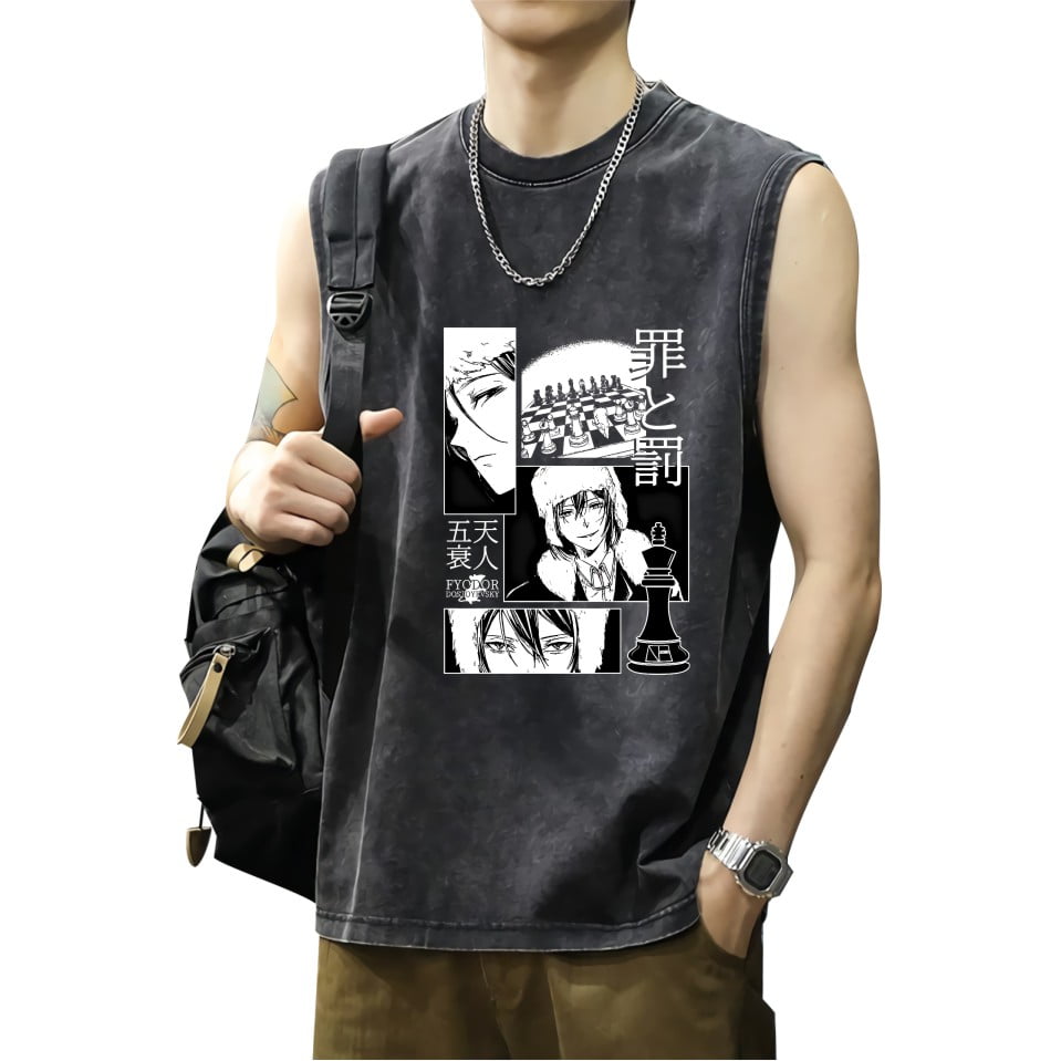 Leveorch Dazai Osamu Washed Tank Top Edogawa Rampo Nakajima Atsushi Nakahara Chuuya Ryunosuke ...