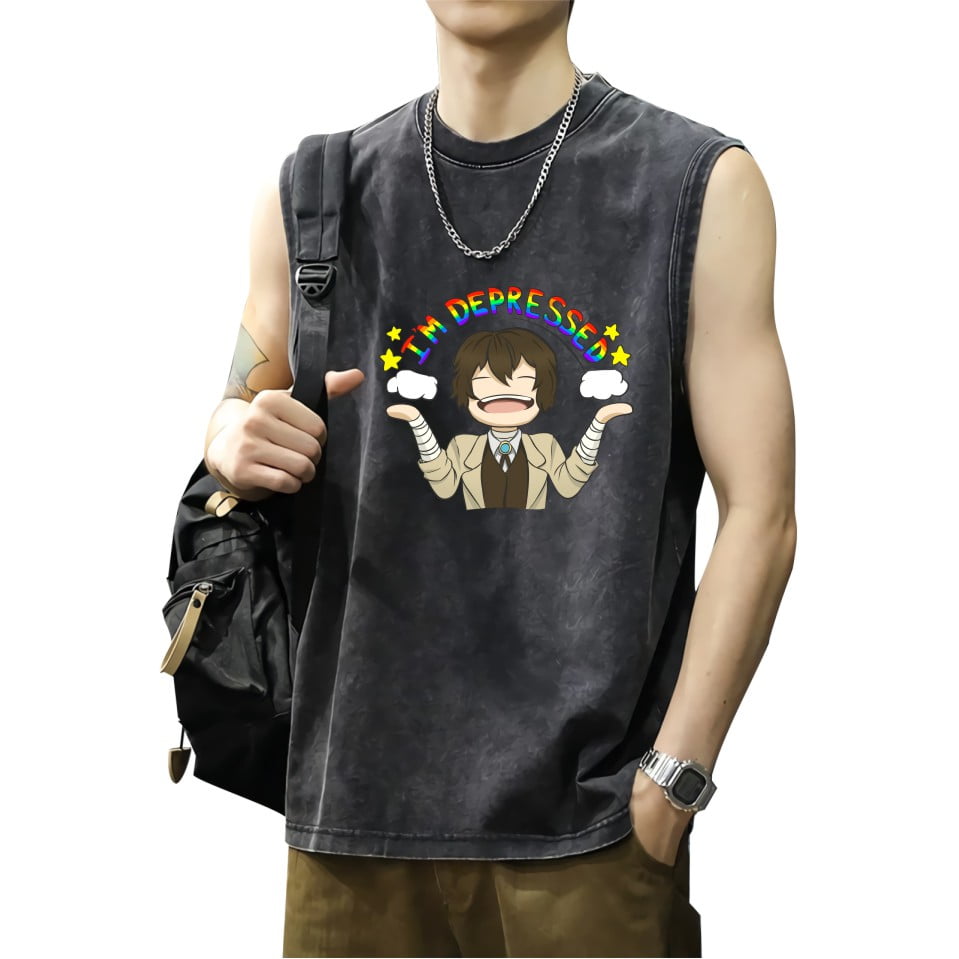 Leveorch Dazai Osamu Washed Tank Top Edogawa Rampo Nakajima Atsushi ...