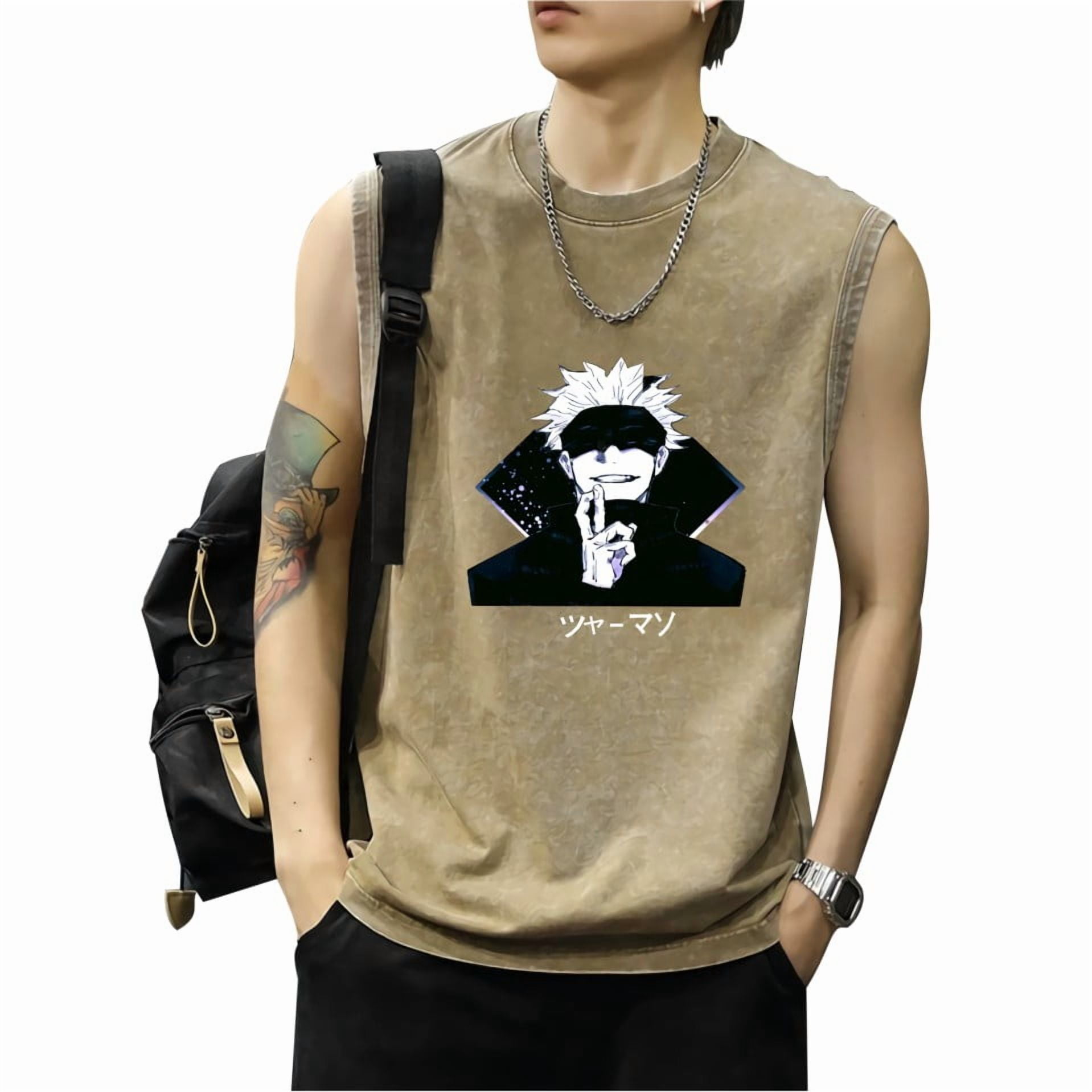 Leveorch Gojo Satoru Tank Top Fushiguro Toji Tank Top Washed Tank Top ...