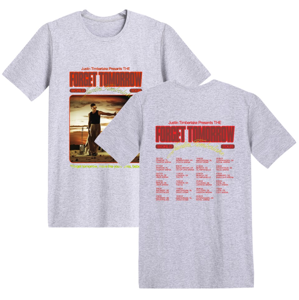 Leveorch Justin Timberlake Photo Tour Merch T-Shirt Men/Women ...