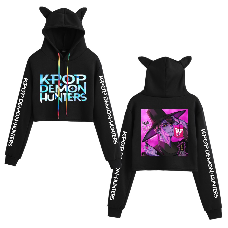 Leveorch KPop Demon Hunters Huntrix Key Hoodie Cat Ear Sweaters for ...