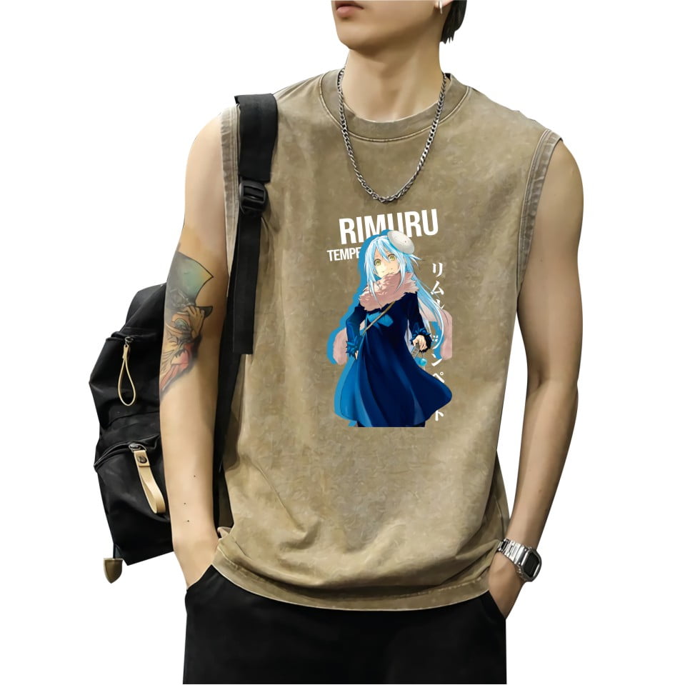 Leveorch Rimuru Tank Top Shuna Tank Top Anime Tank Top Men's Washed ...