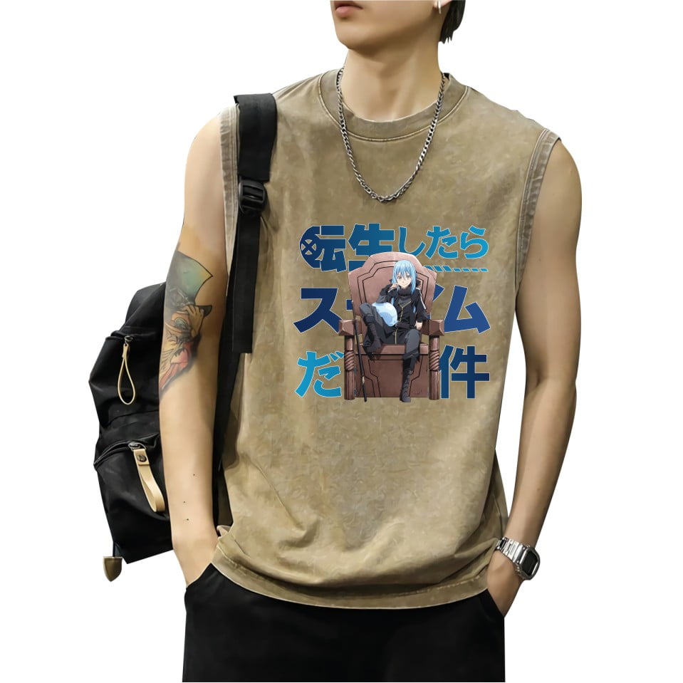 Leveorch Rimuru Tank Top Shuna Tank Top Anime Tank Top Men's Washed ...
