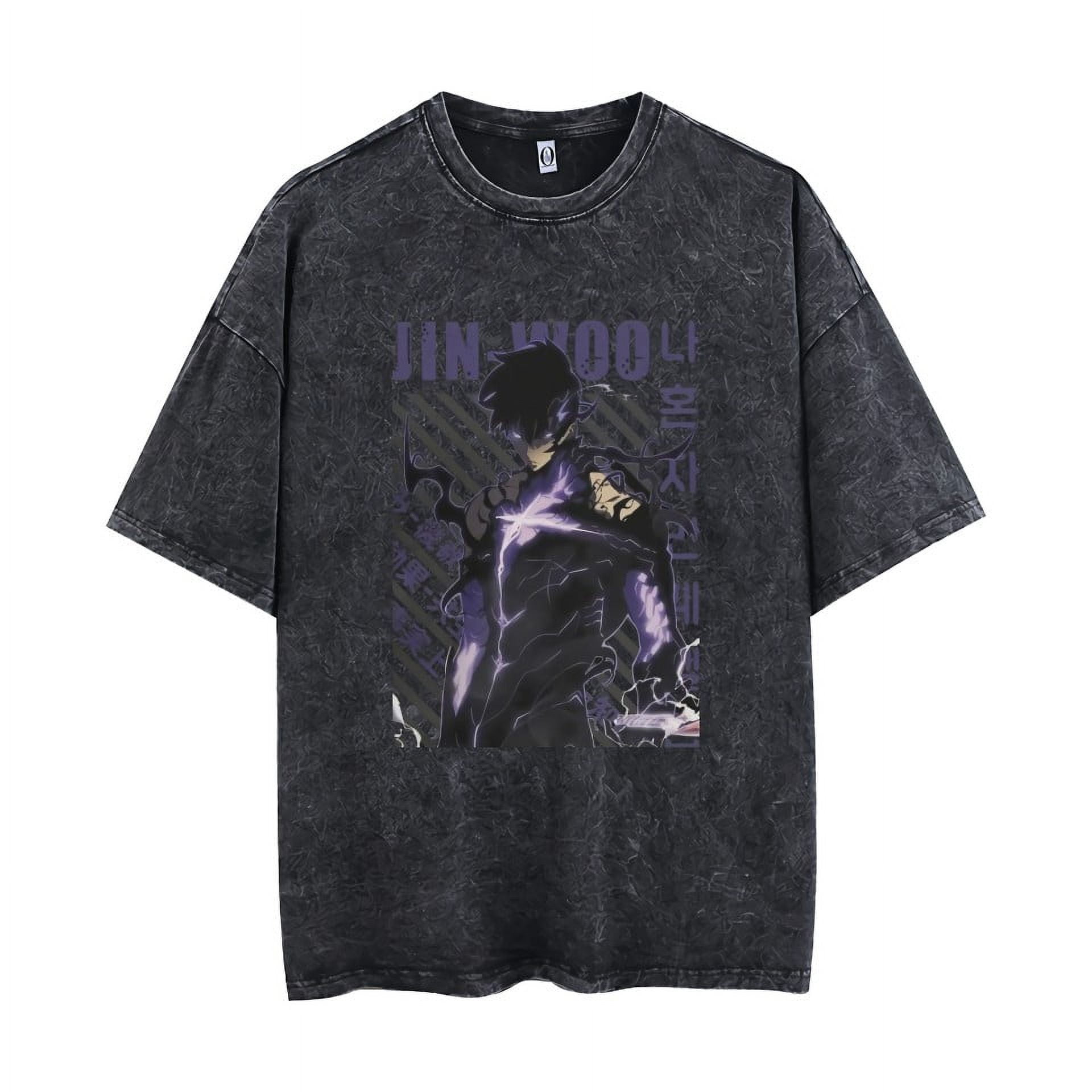 Solo Leveling T-Shirt Unisex Short Sleeve Crew Neck Cotton Tee Cosplay ...