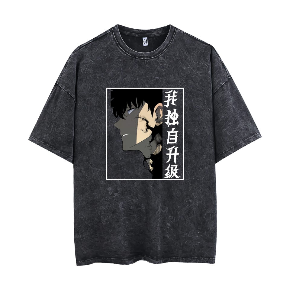 Leveorch Solo Leveling T-Shirt Unisex Short Sleeve Crew Neck Cotton Tee ...