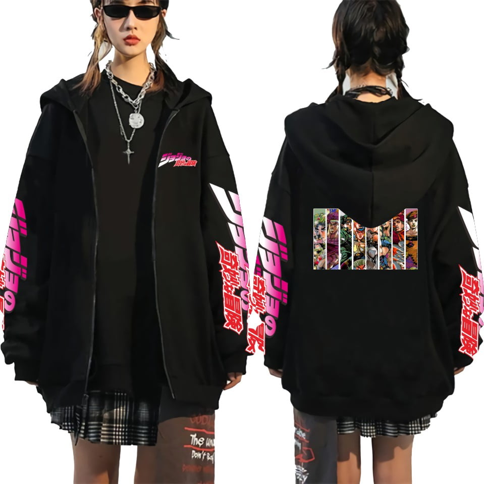 Leveorch Unisex Kujo Jotaro Zip Up Hoodie Jonathan Joseph Sweatshirt ...
