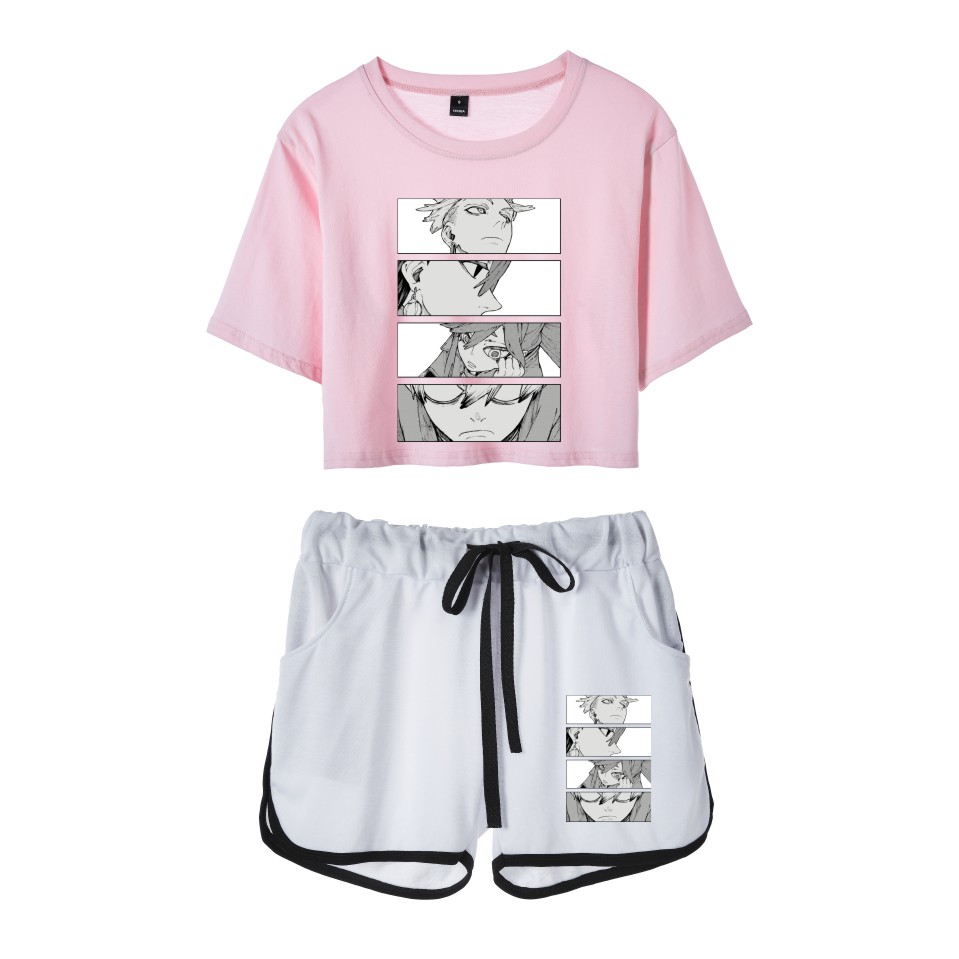 Leveorch gachiakuta Rudo Surebrec Anime Printed Crop Top Shorts Suit ...