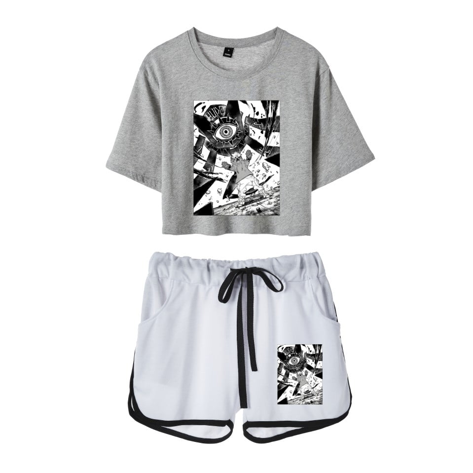 Leveorch gachiakuta Rudo Surebrec Anime Printed Crop Top Shorts Suit ...