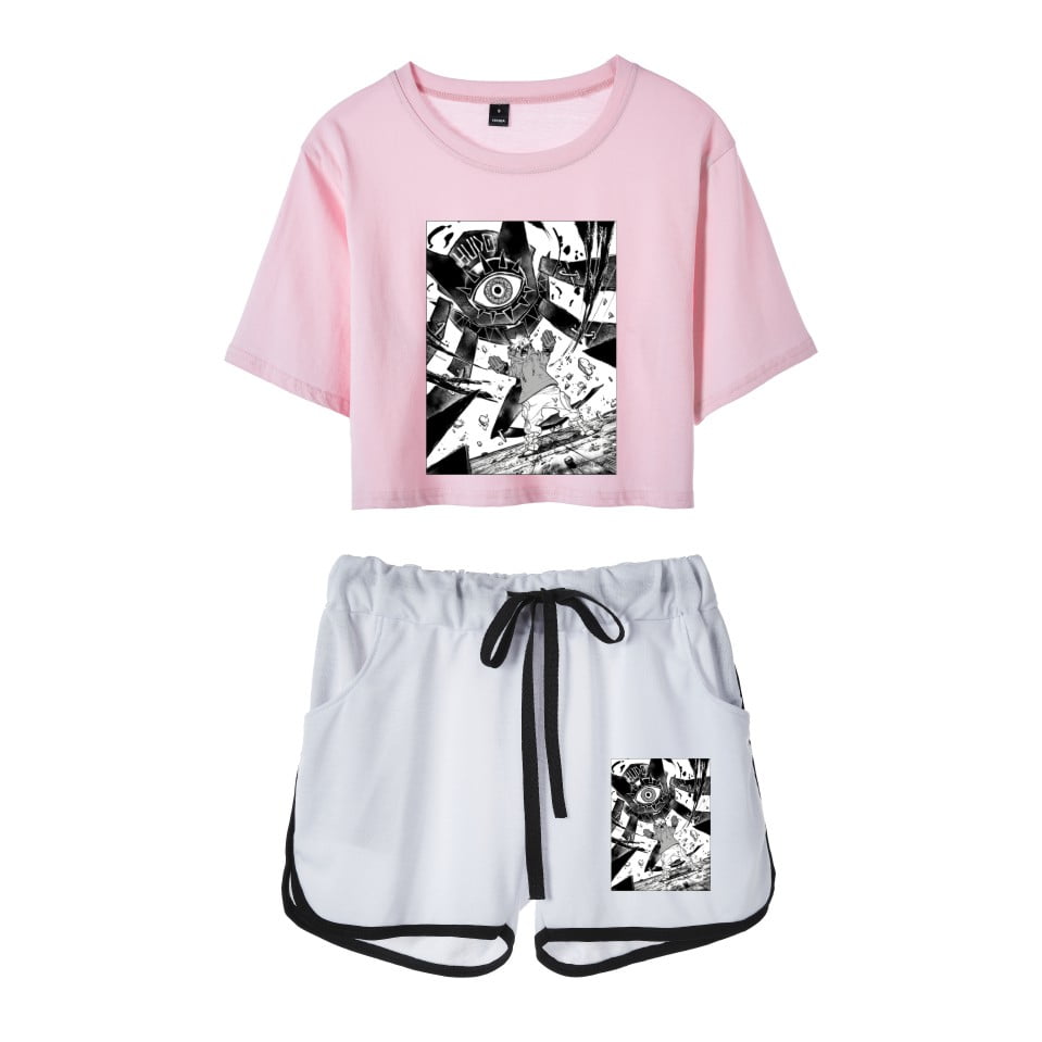 Leveorch gachiakuta Rudo Surebrec Anime Printed Crop Top Shorts Suit ...