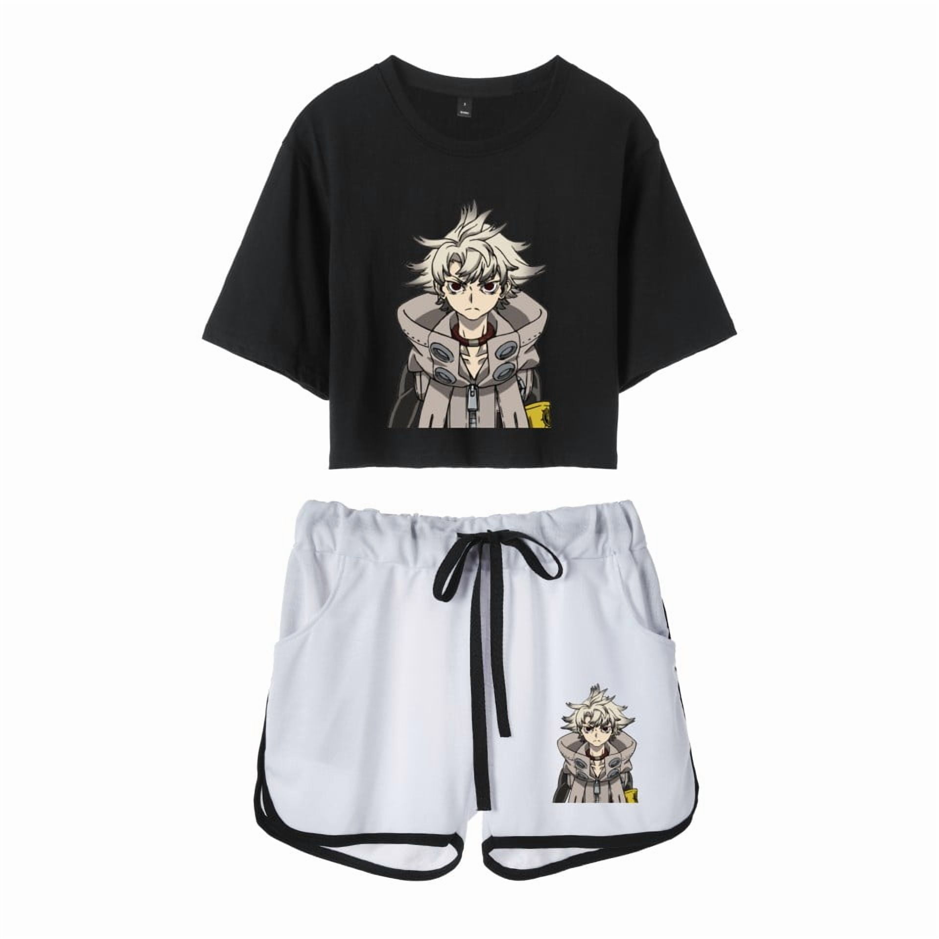 Leveorch gachiakuta Rudo Surebrec Anime Printed Crop Top Shorts Suit ...