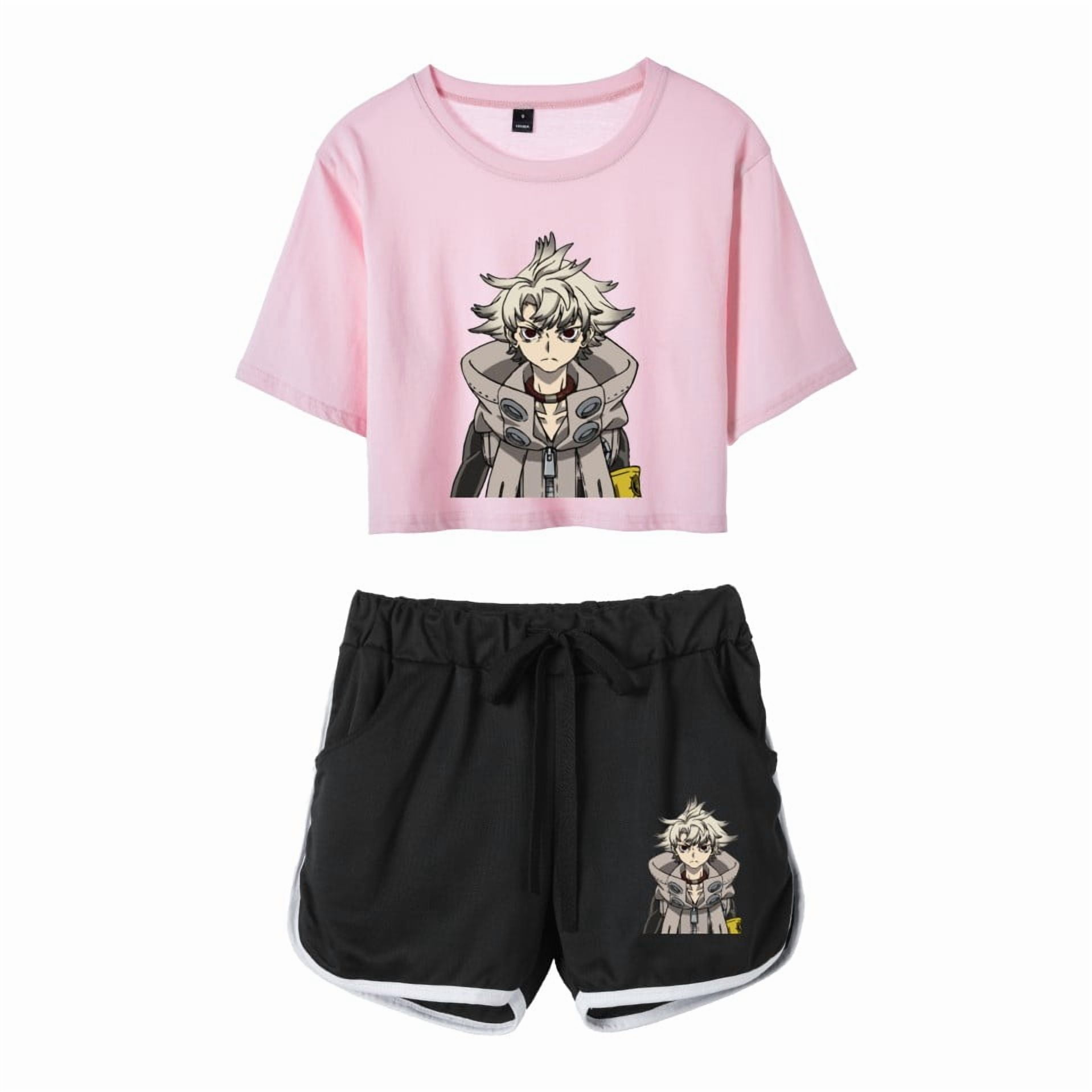 Leveorch gachiakuta Rudo Surebrec Anime Printed Crop Top Shorts Suit ...