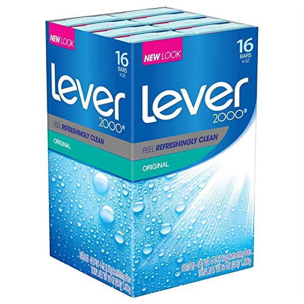 Lever 2000 Bar Soap, Original Scent, 4 oz Bars, 16 Pack, For All Skin ...