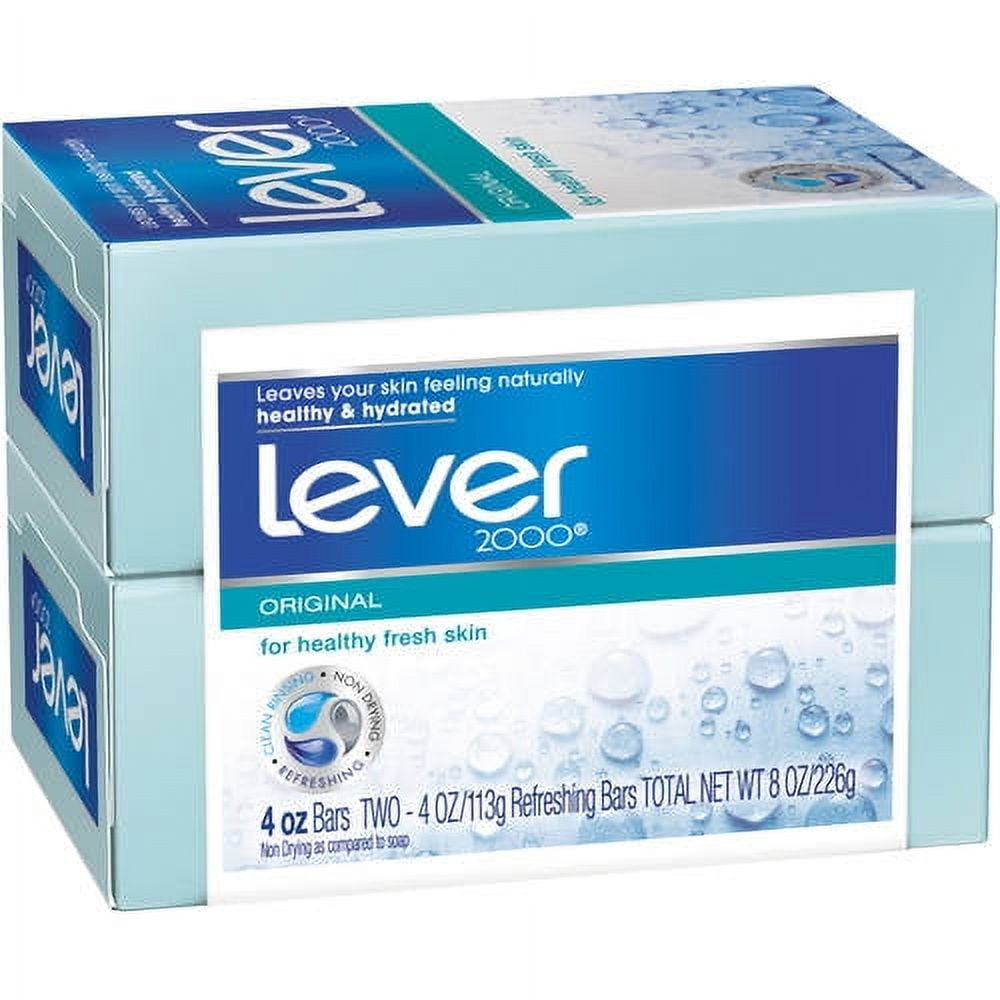 Lever 2000 Original Body Scent Bar Soap, 4 oz, 2 Bar Pack - Walmart.com