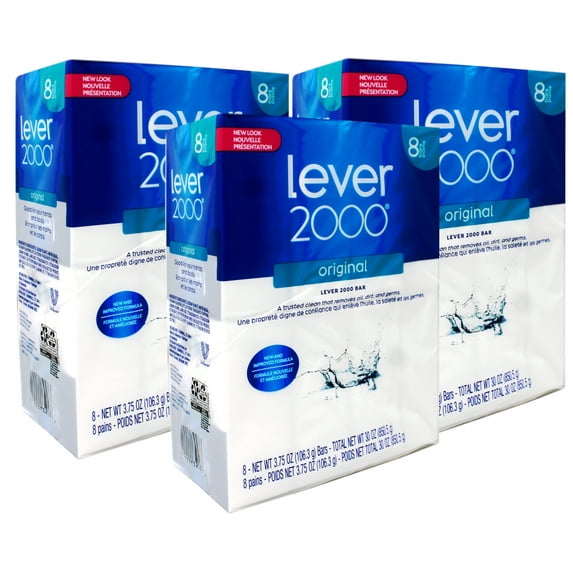 Lever 2000 Original Refreshing Bar Soap, 3.75 OZ 8 Count - 3 Pack - Walmart.com