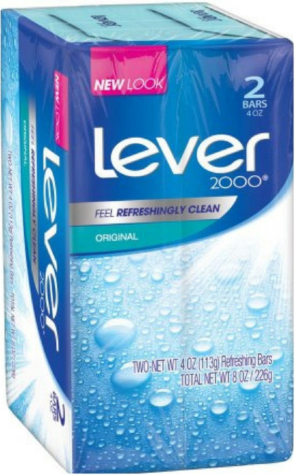 Lever 2000 Original Refreshing Bar Soap, 4 oz, Pack of 2, Clean Fresh ...