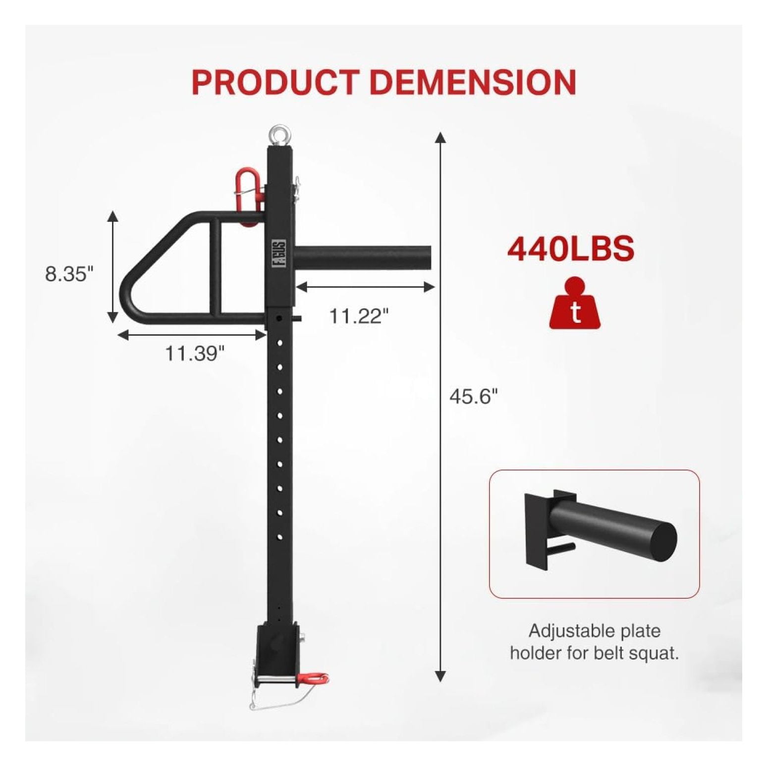 Lever Arms Belt Squats, Rows, or Guided Deadlifts Attachment, Only Fits ...