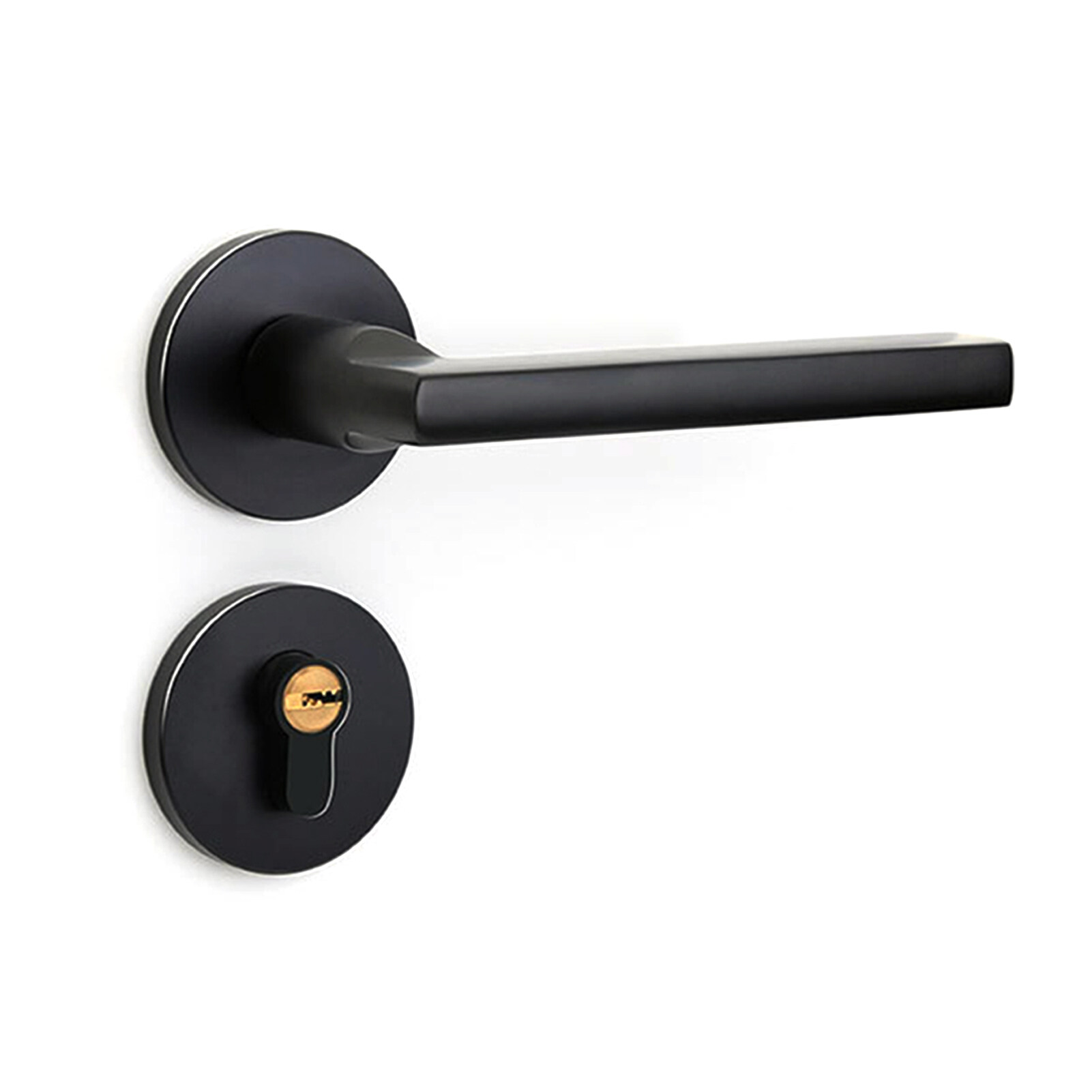 Lever Door Handle LEEDIS Heavy-Duty Round Locking Lever Set with Key ...