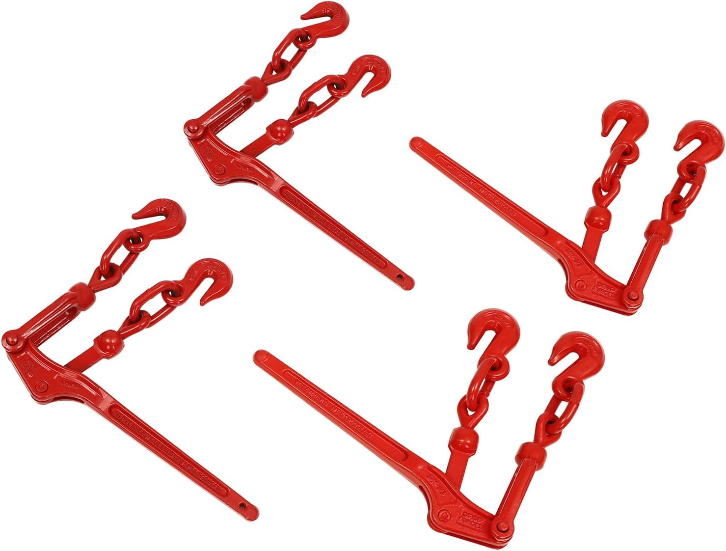 Lever Load Binder 5/16" - 3/8", 4 Pack Snap Chain Binder 5,400lbs ...
