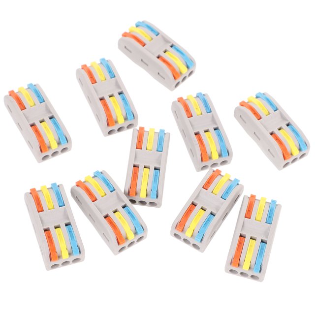 Leverage 10 Pcs Connectors Quick Splice Wire Electric Copper and Nylon ...