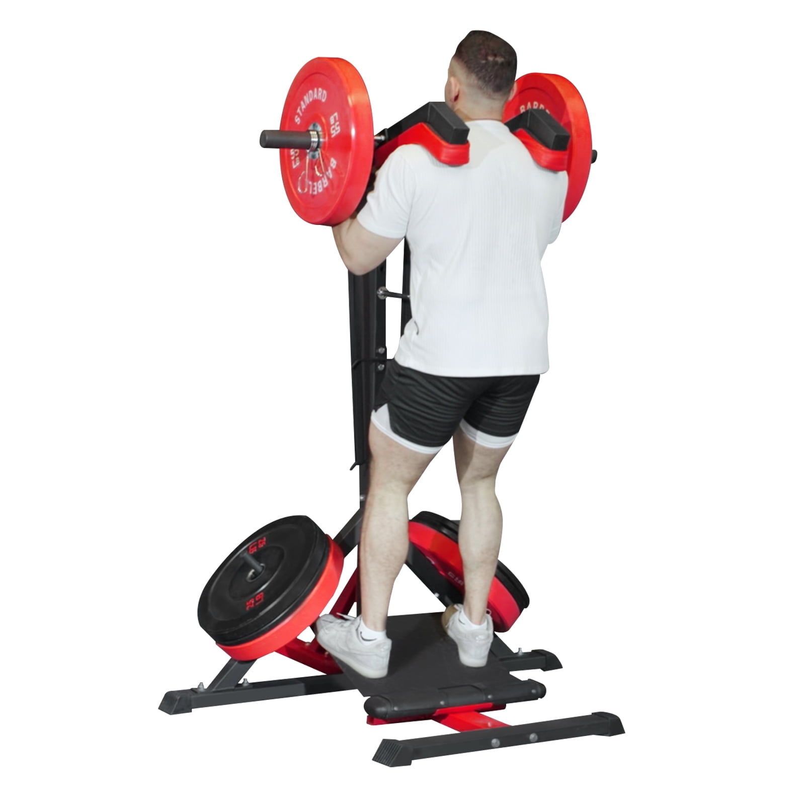 Leverage Squat/Calf Machine, Leg Exercise Machine with 550 lbs Capacity ...