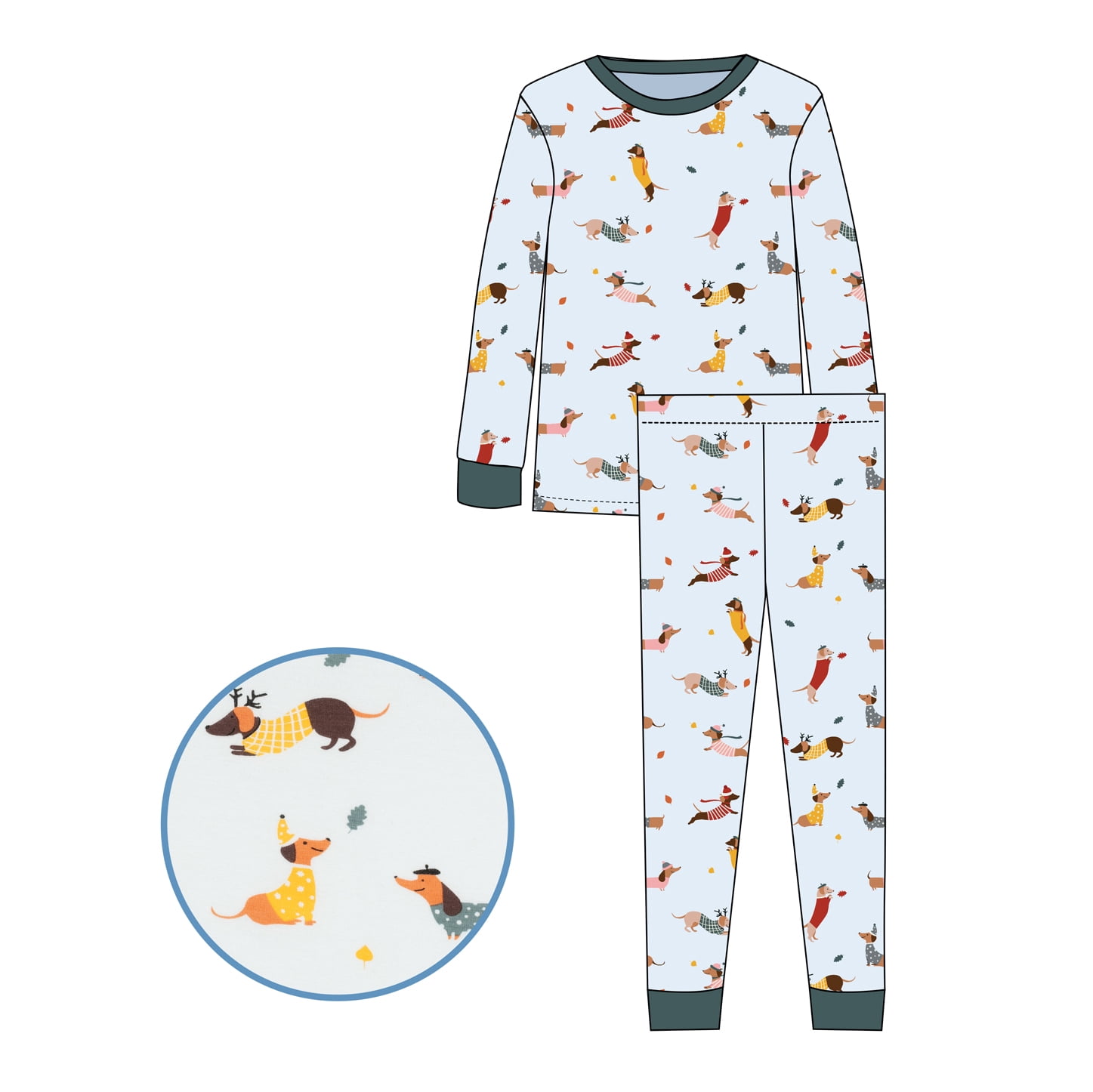 Leveret Baby Boys Girls Kids Two Piece Bamboo Pajamas Dogs 3 Years ...