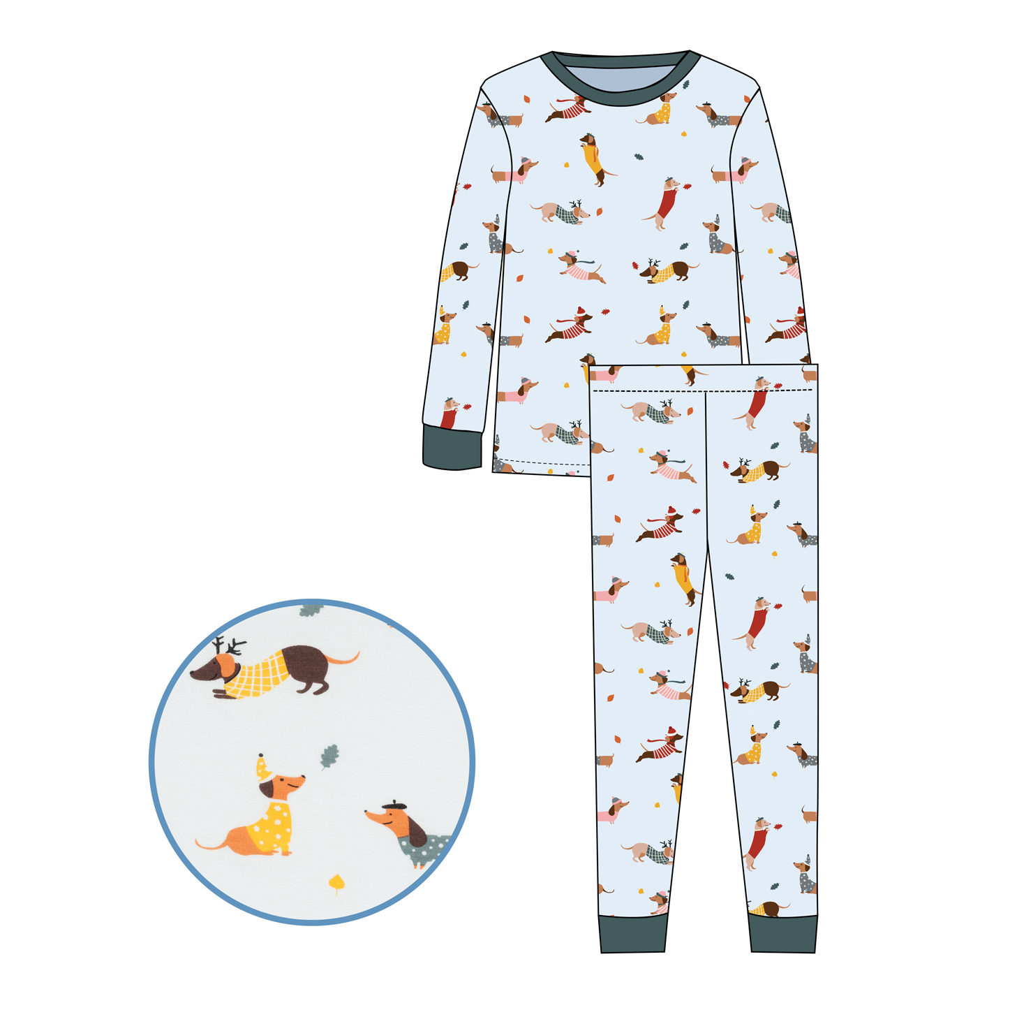 Leveret Baby Boys Girls Kids Two Piece Bamboo Pajamas Dogs 4 Years ...