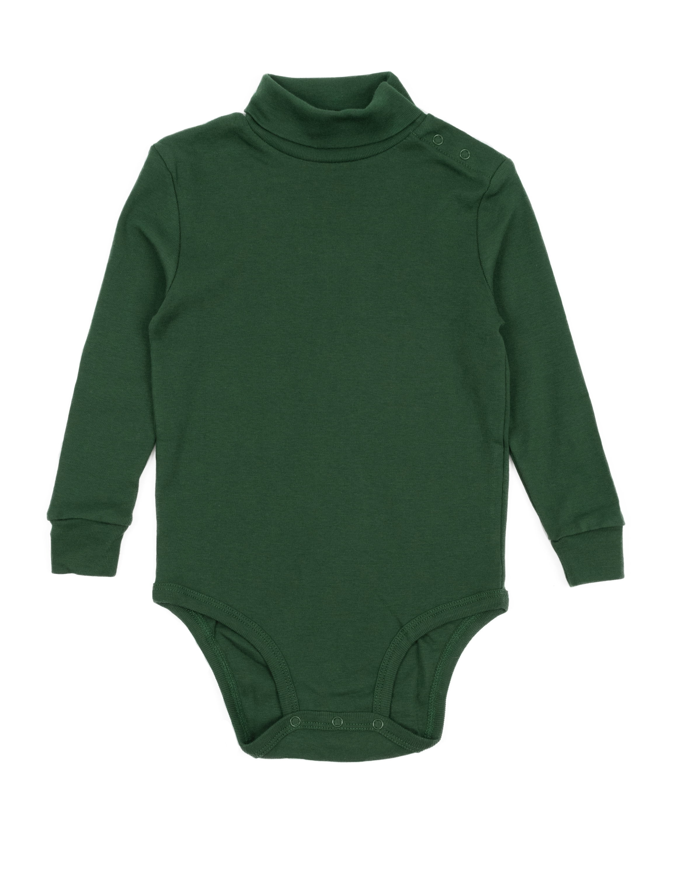 Leveret Baby Turtleneck Bodysuit Cotton Uniform Green 2 Year - Walmart.com