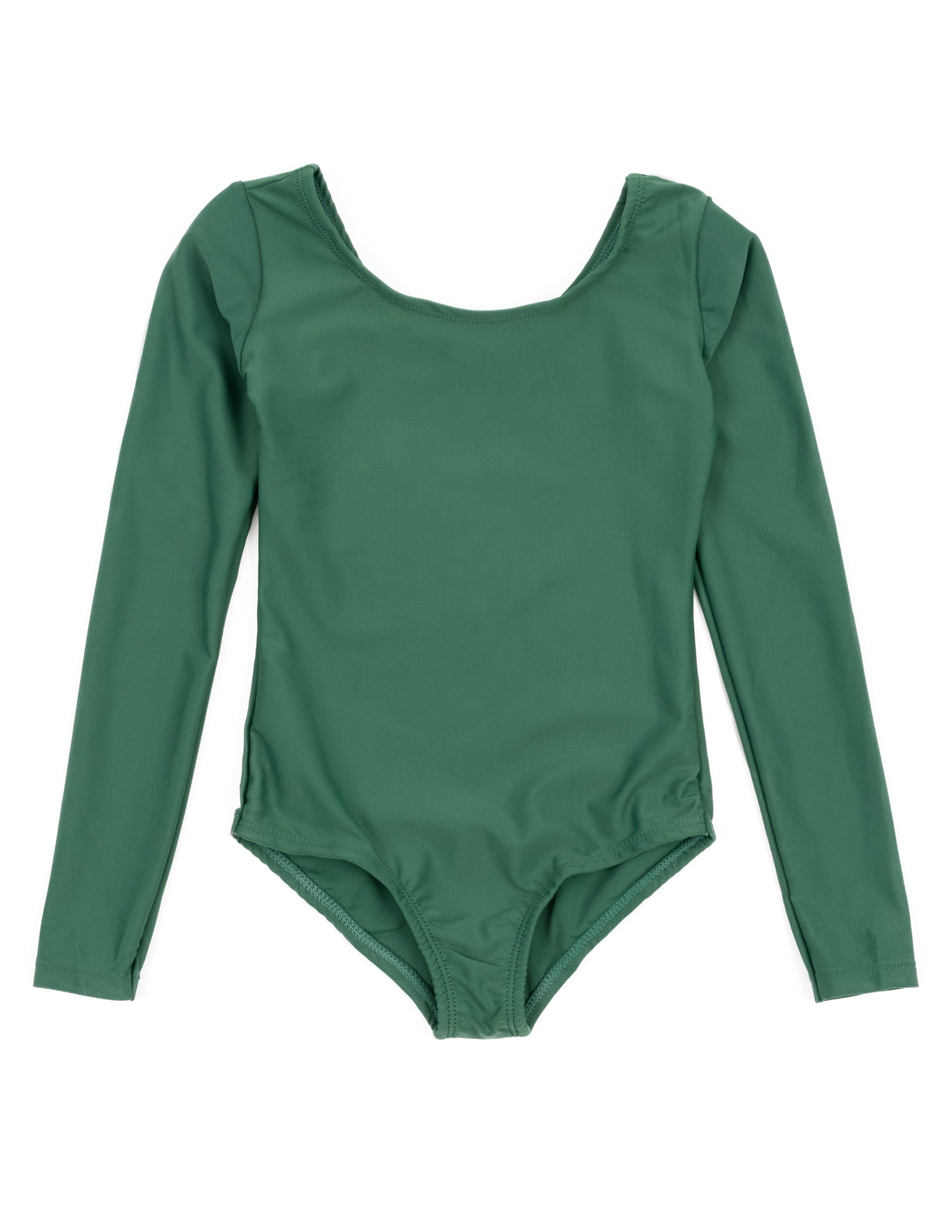 Leveret Girls Long Sleeve Leotard Classic Solid Color Color: Uniform ...