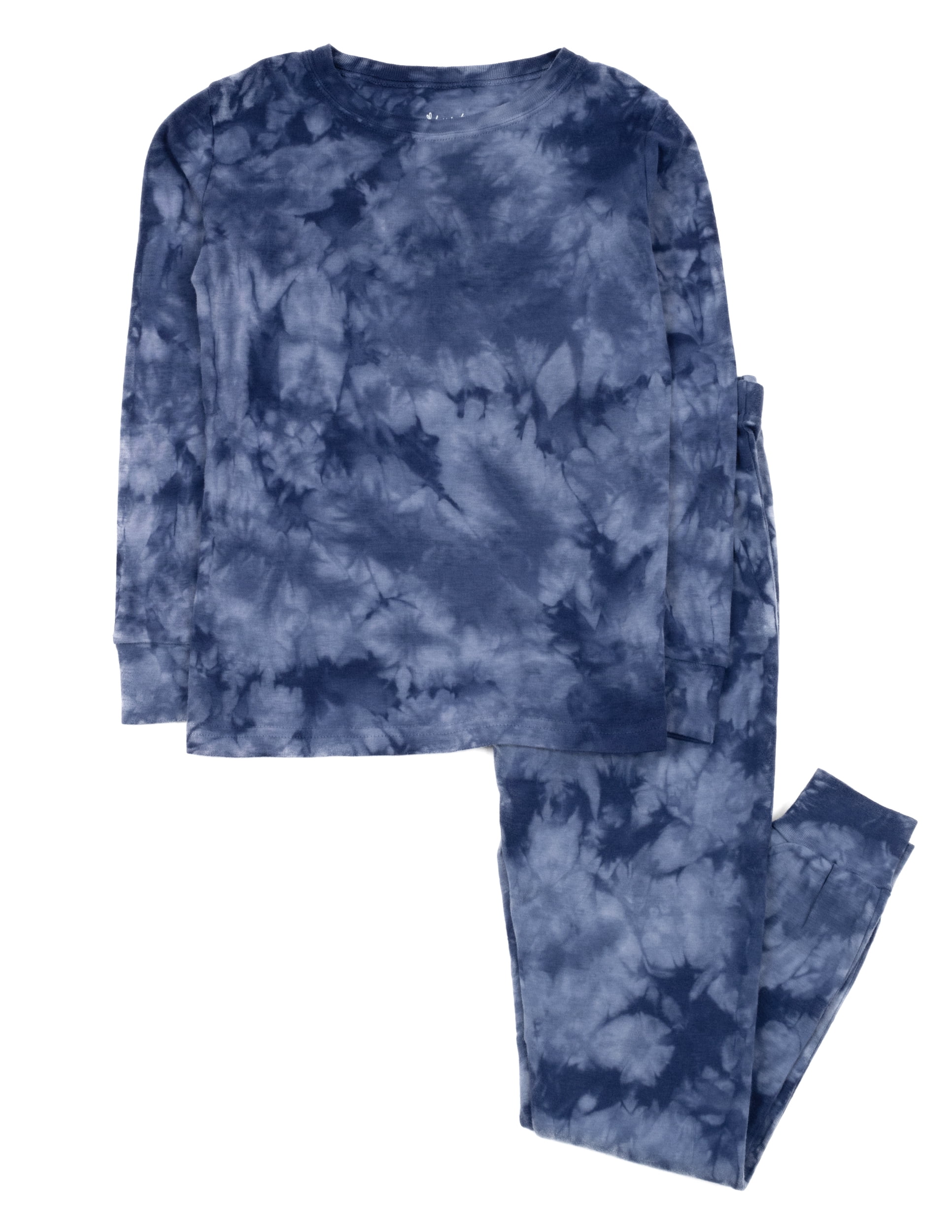 Leveret Kids Boys Girls Two Piece Cotton Pajamas Navy Mix Tiedye 2 Year ...