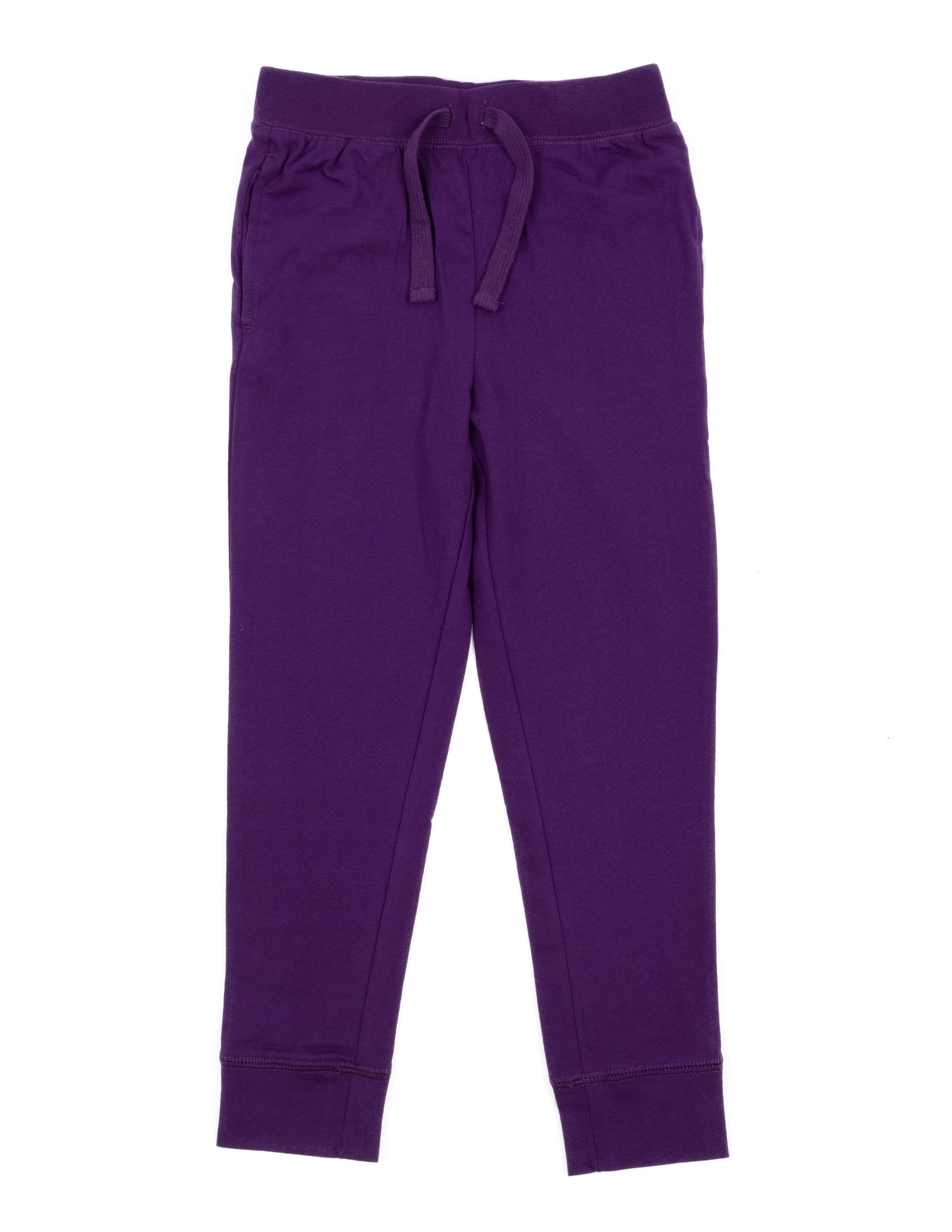 Leveret Kids Drawstring Pants Cotton Dark Purple 4 Year - Walmart.com