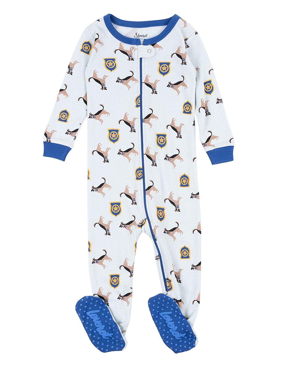 Leveret Kids Footed Cotton Pajama Police Dog 2 Year - Walmart.com