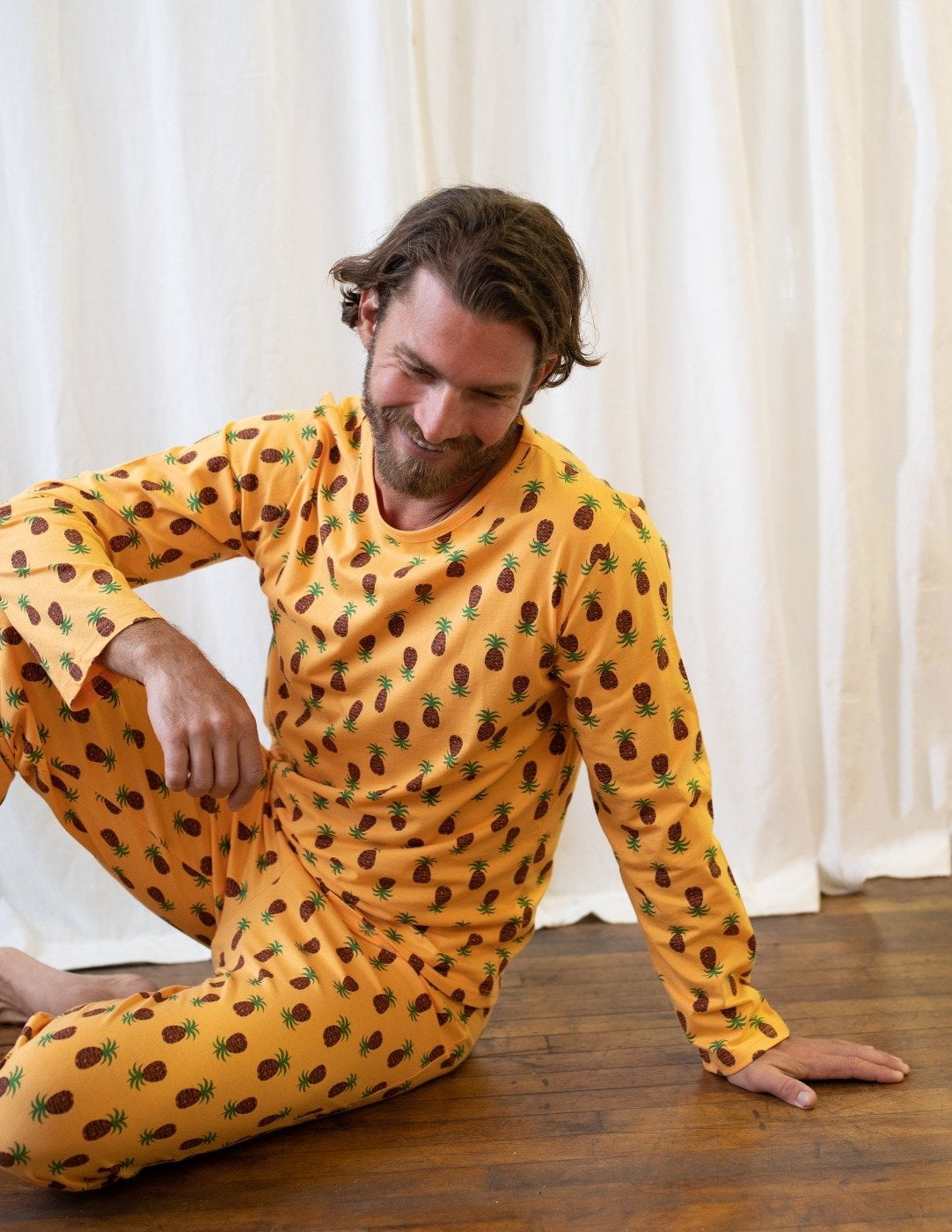 Leveret Mens Two Piece Cotton Pajamas Pineapple XXL - Walmart Business ...