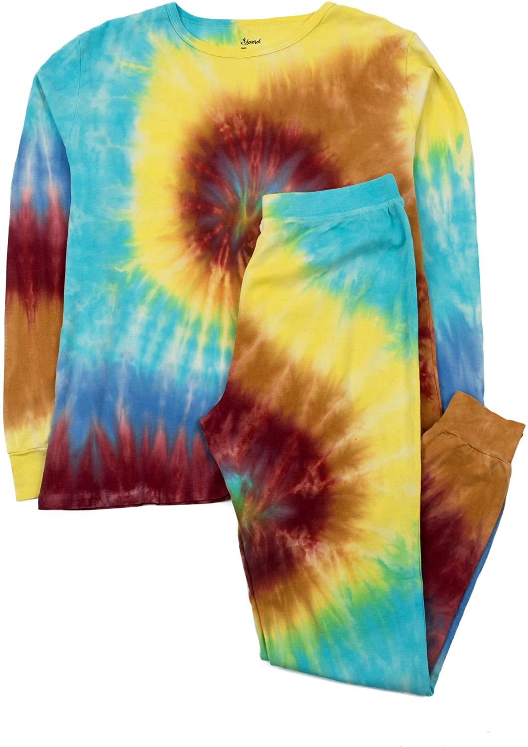 Leveret Mens Two Piece Cotton Pajamas Tie Dye Swirl Boys XXL - Walmart.com