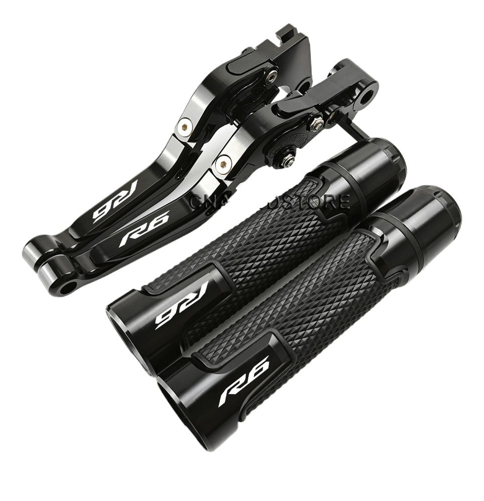 Levers and Grips for Yamaha Yzf R6 2017 - 2020, Black - Walmart.com