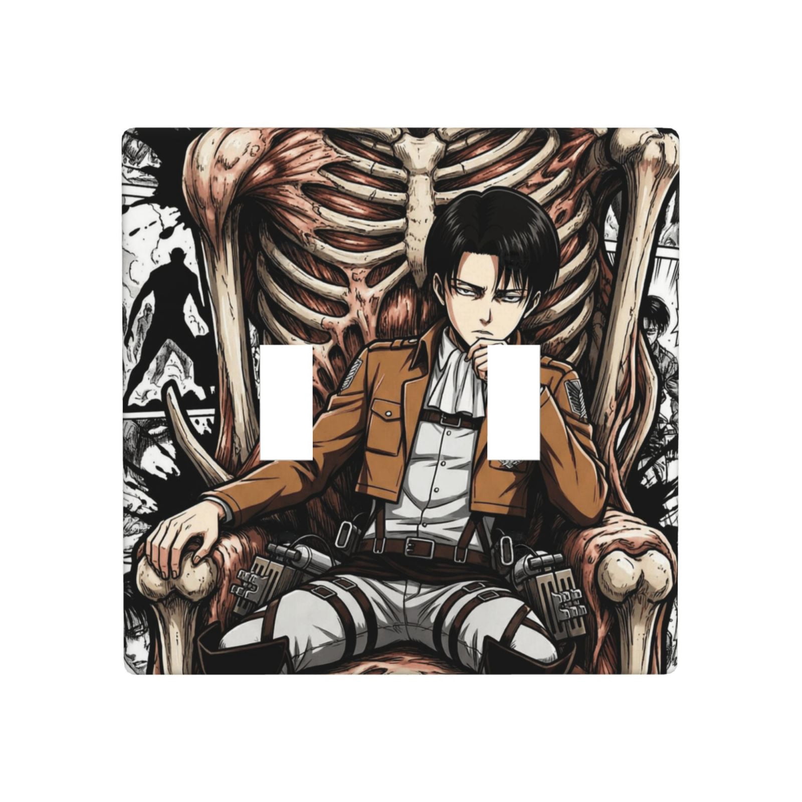Levi Ackerman Attack On Titan Cover Plate Double Toggle Decorative Wall ...
