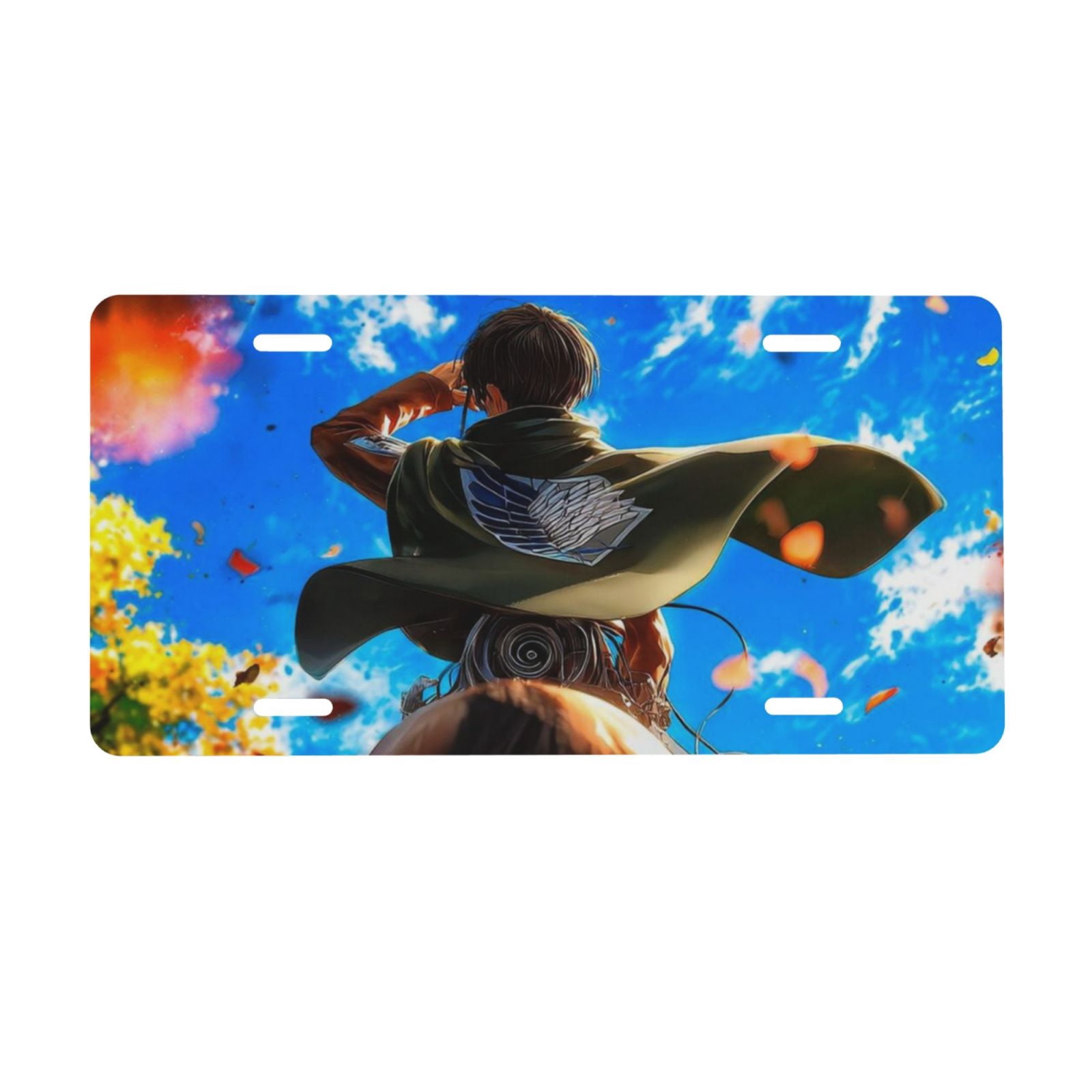 Levi Ackerman License Plate, Car Front License Plates With 4 Holes ...