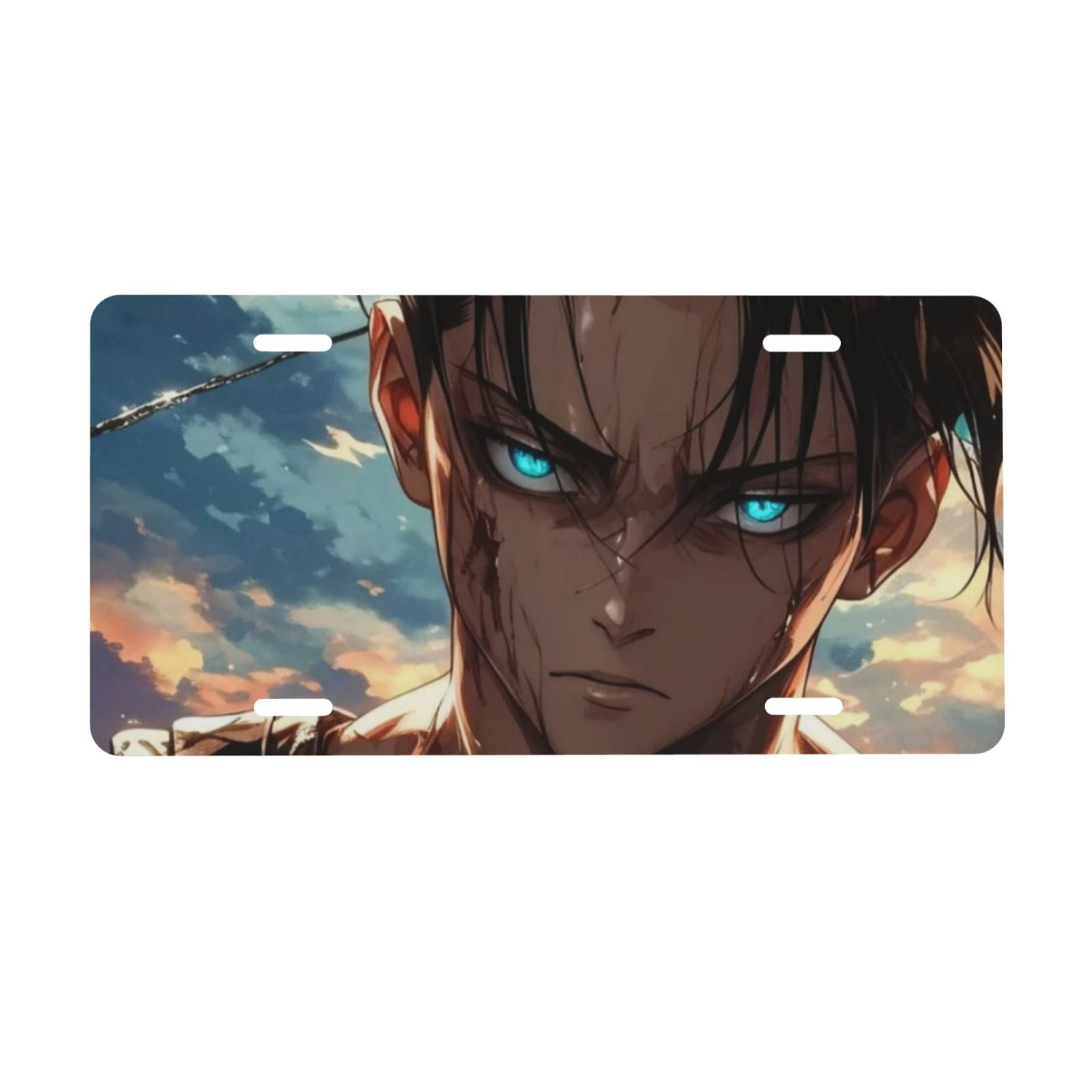 Levi Ackerman License Plate, Car Front License Plates With 4 Holes ...