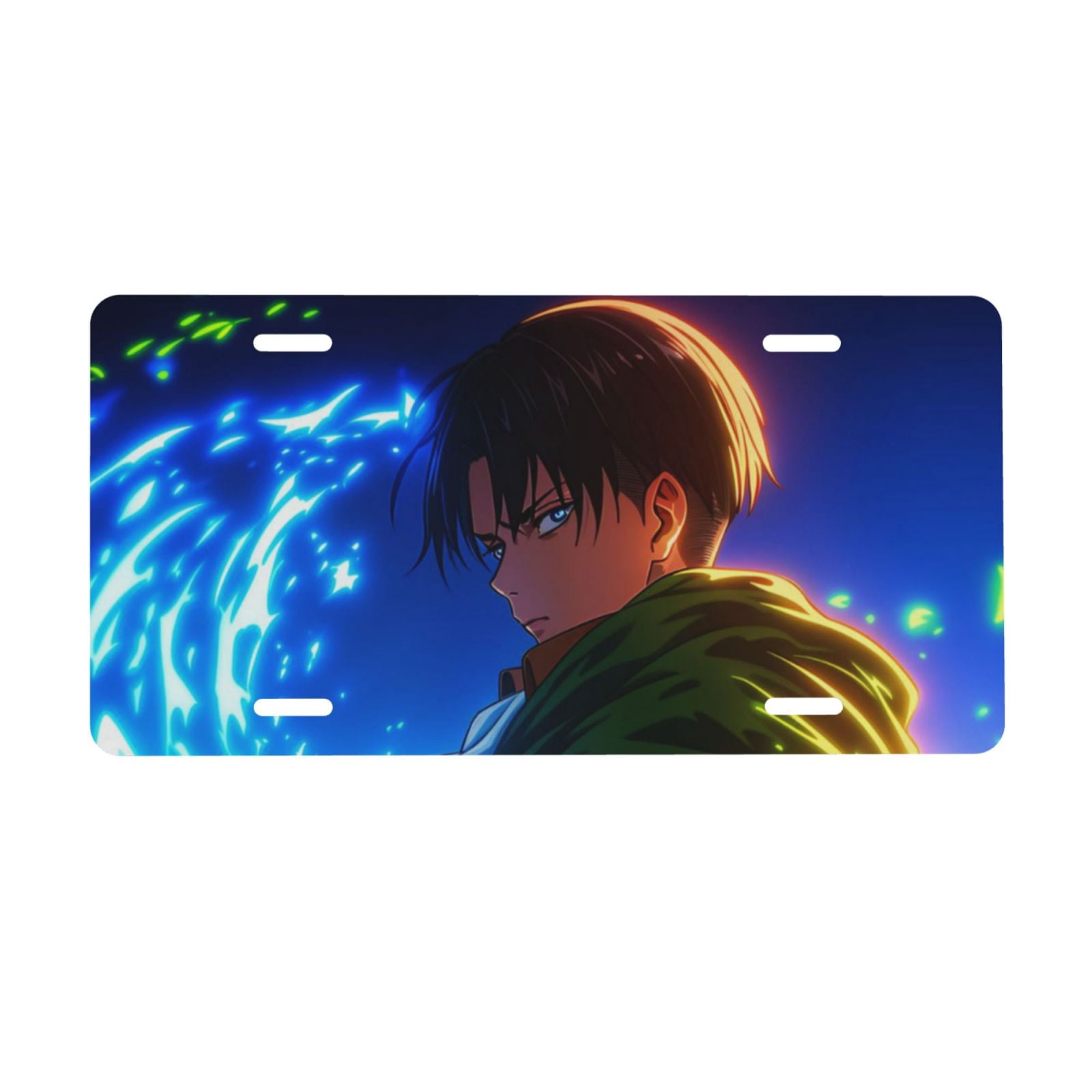Levi Ackerman License Plate, Car Front License Plates With 4 Holes ...