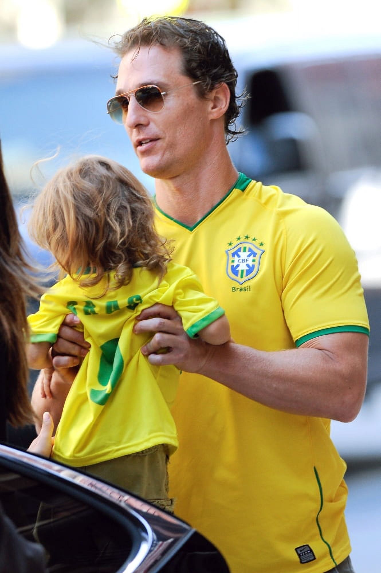 Levi Alves Mcconaughey Matthew Mcconaughey Leave Their Tribeca Hotel ...