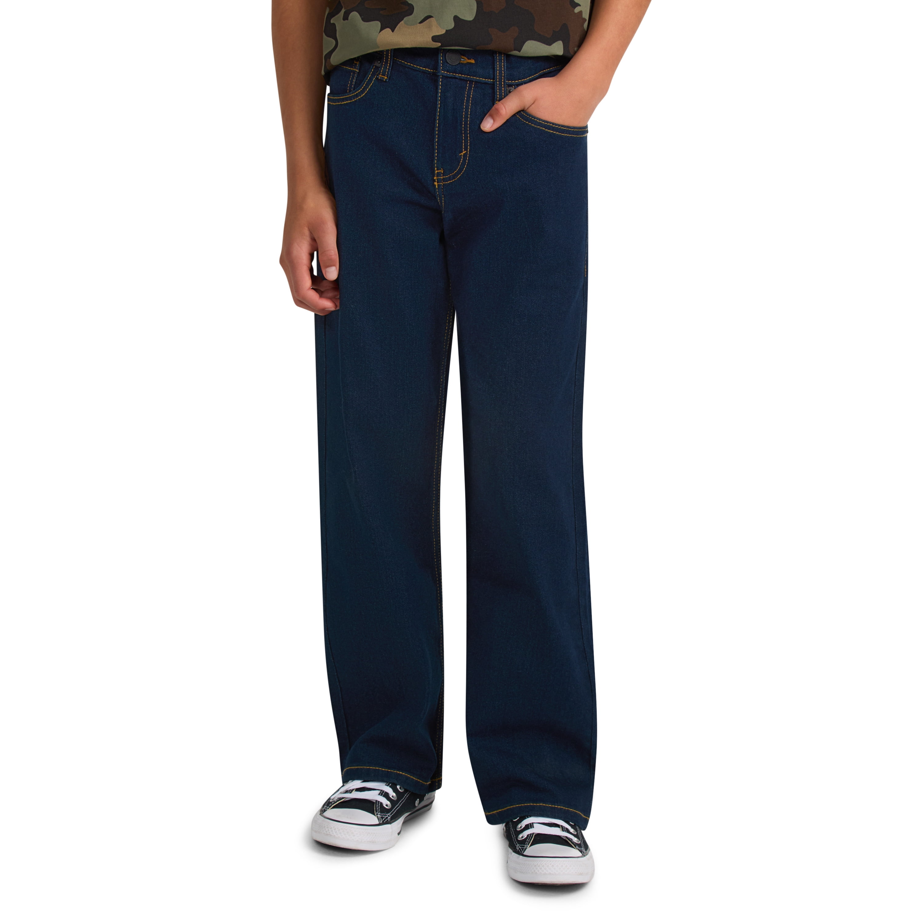 Levi Boys Loose Straight Fit Denim Jeans, Sizes 8-20 - Walmart.com