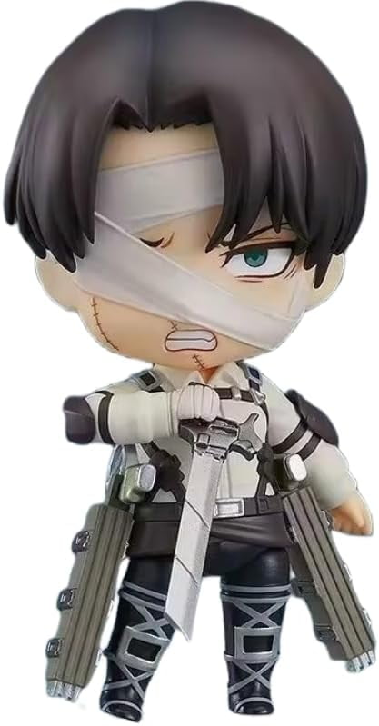 Levi Figure, Q Version Movable Bandage Levi Ackerman Anime Figures 10cm ...