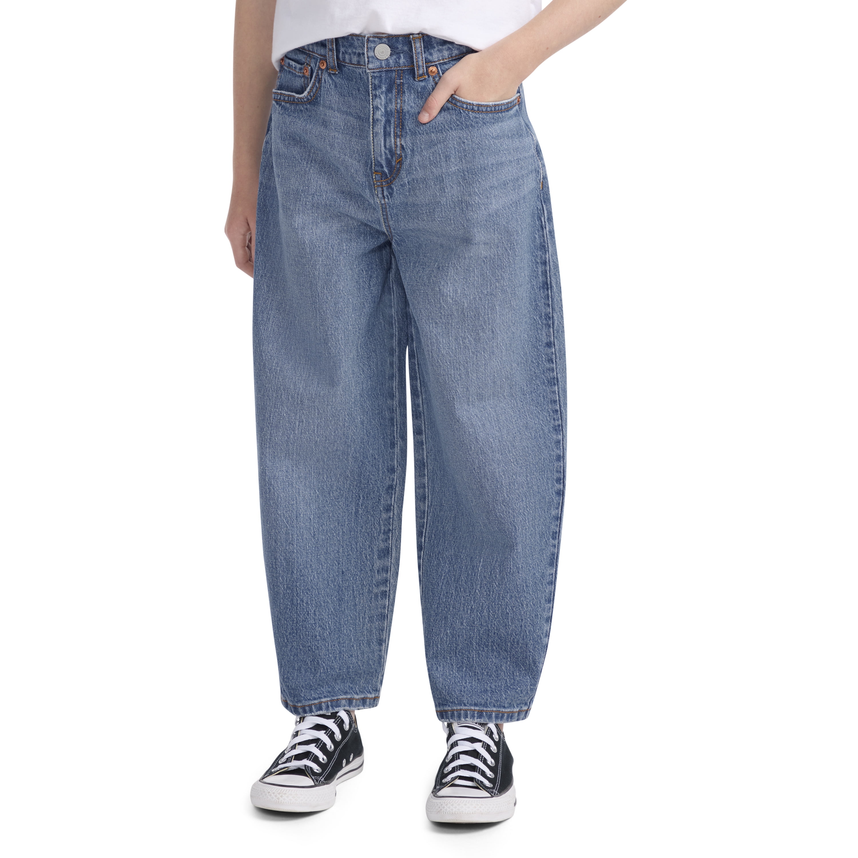 Levi Girls Baggy Barrel Jeans, Sizes4-16 - Walmart.com