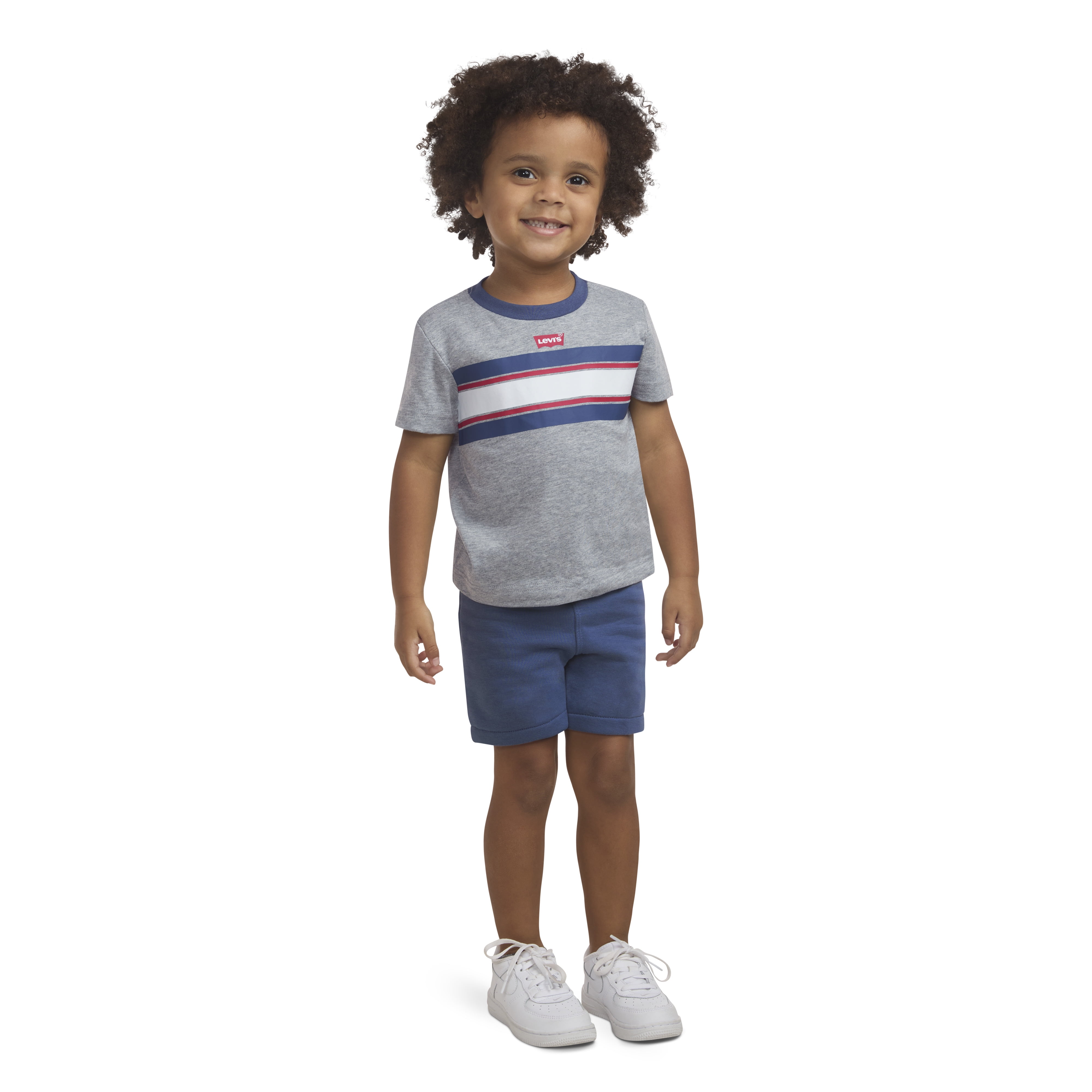 Levi Red Tab Boys Chest Stripe Logo Shirt & Short Set, 2T-4T - Walmart.com