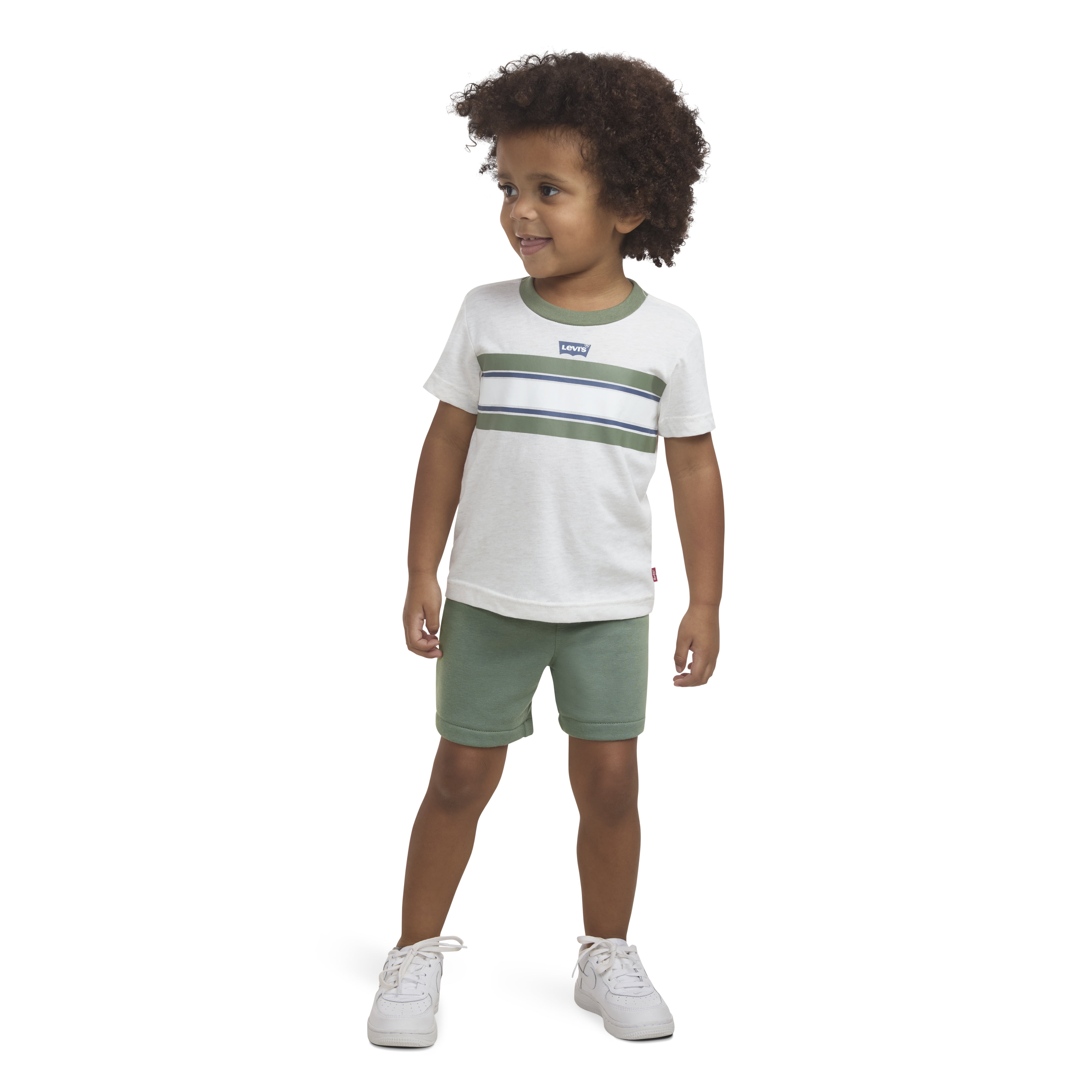 Levi Red Tab Boys Chest Stripe Logo Shirt & Short Set, 2T-4T - Walmart.com