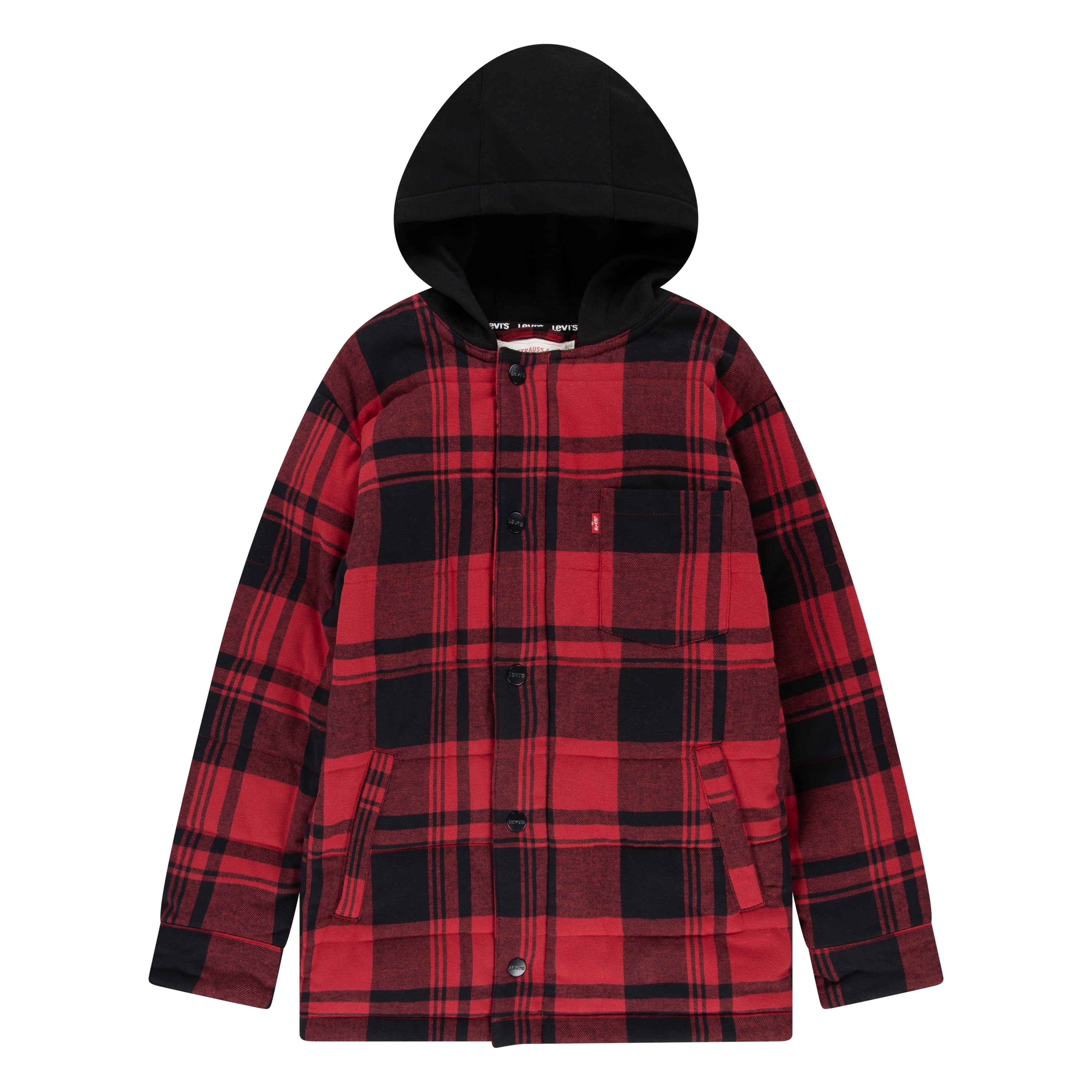 Levi Red Tab Boys Hooded Shacket, Sizes 8-20 - Walmart.com