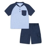 Levi's Boys Raglan Henley Tee & Cargo Short Set, Sizes 4-7 - Walmart.com