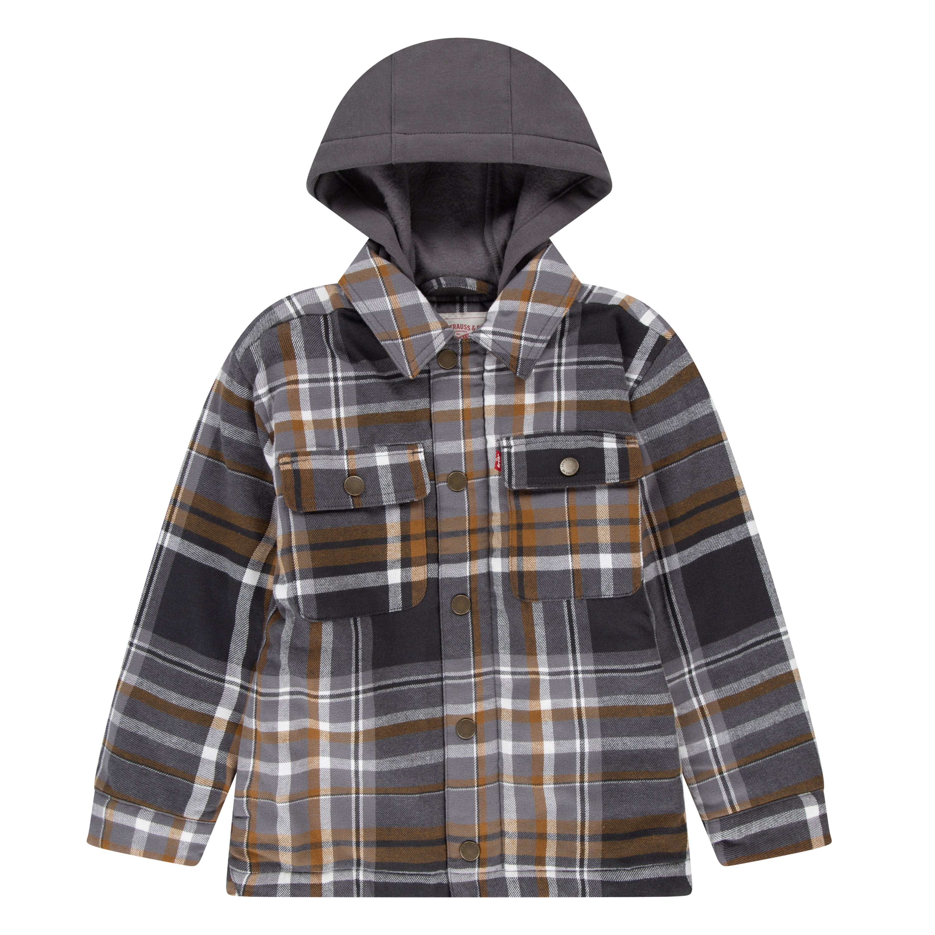 Levi's Boys Faux Shearling Lined Hooded Shacket, Sizes 8-20 - Walmart.com