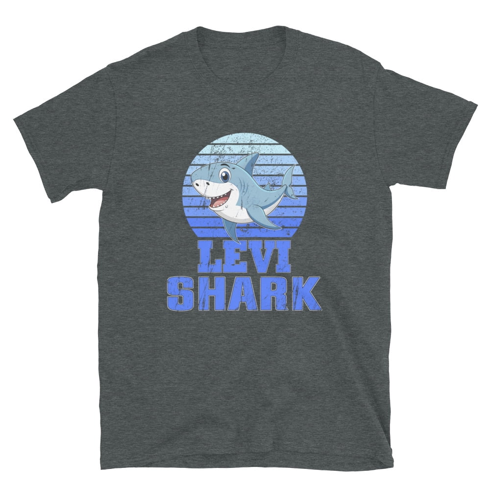 Levi Shark Family Reunion Squad First Last Name (Dark Heather, M ...