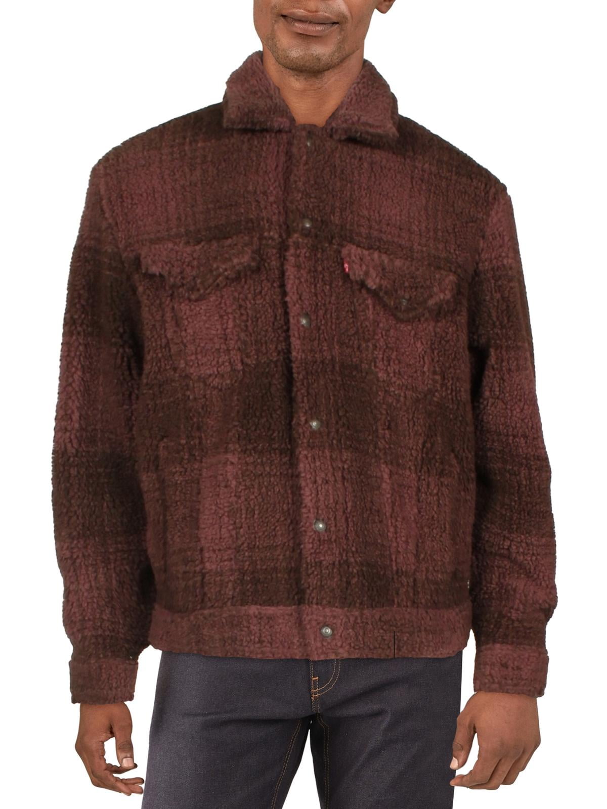 Levi Strauss & Co. Mens Faux Fur Relaxed Fit Teddy Coat - Walmart.com